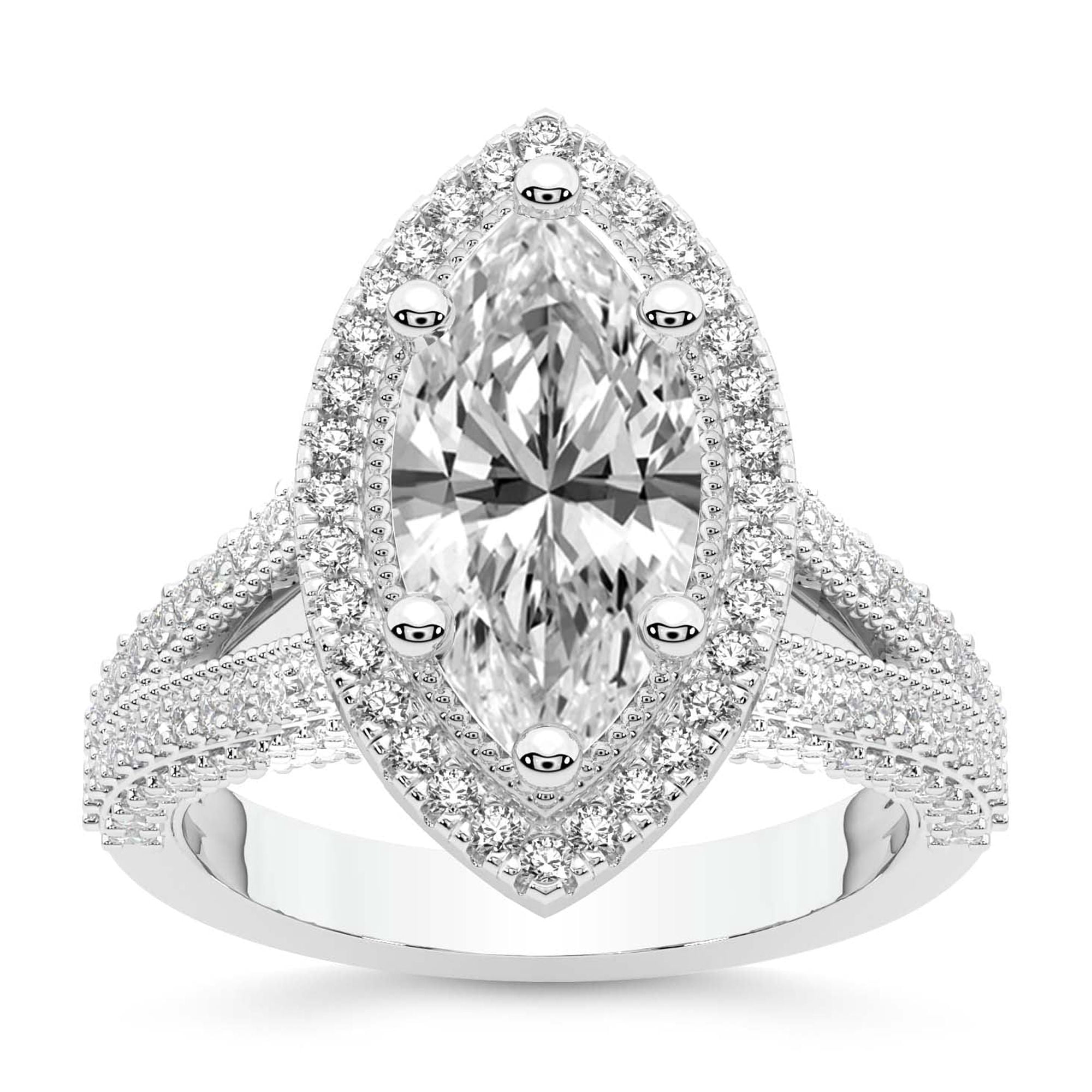 IGI Certified 2 Carat Marquise Shape Lab Grown Diamond Engagement Ring ...