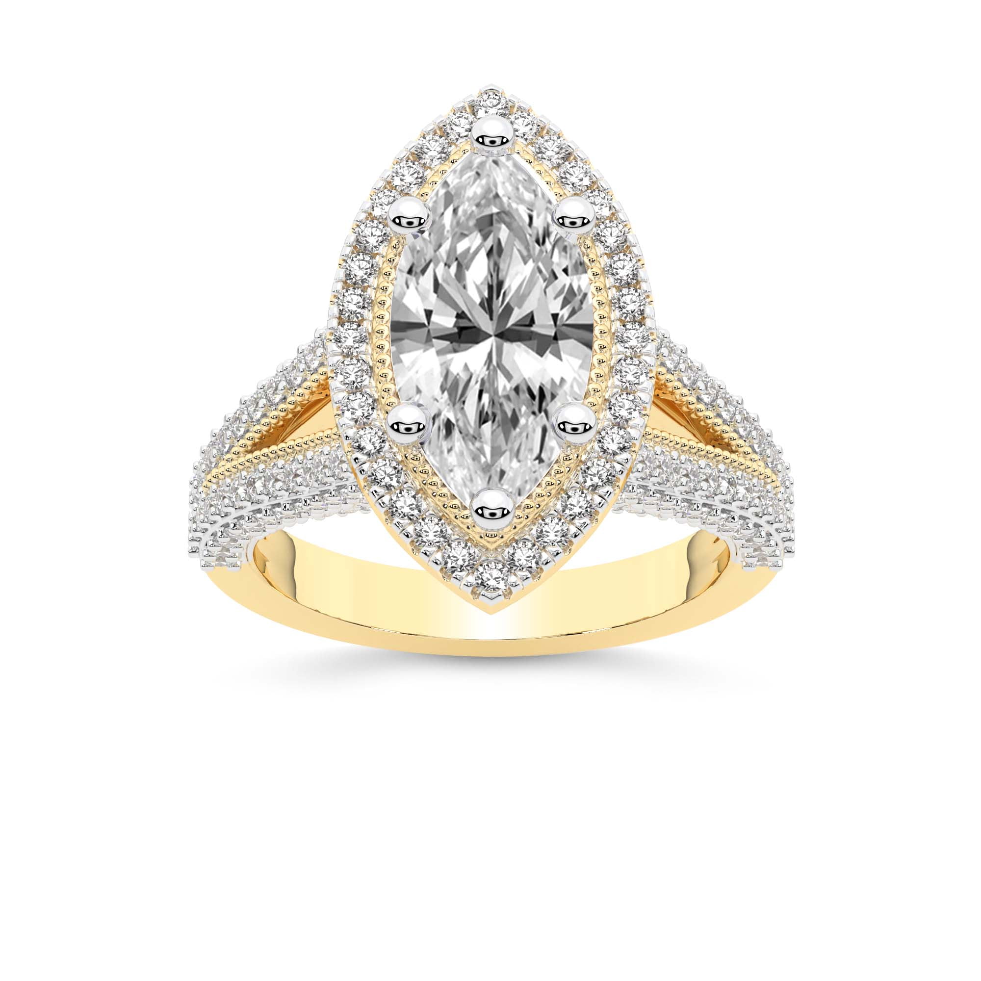 IGI Certified 2 Carat Marquise Shape Lab Grown Diamond Engagement Ring ...