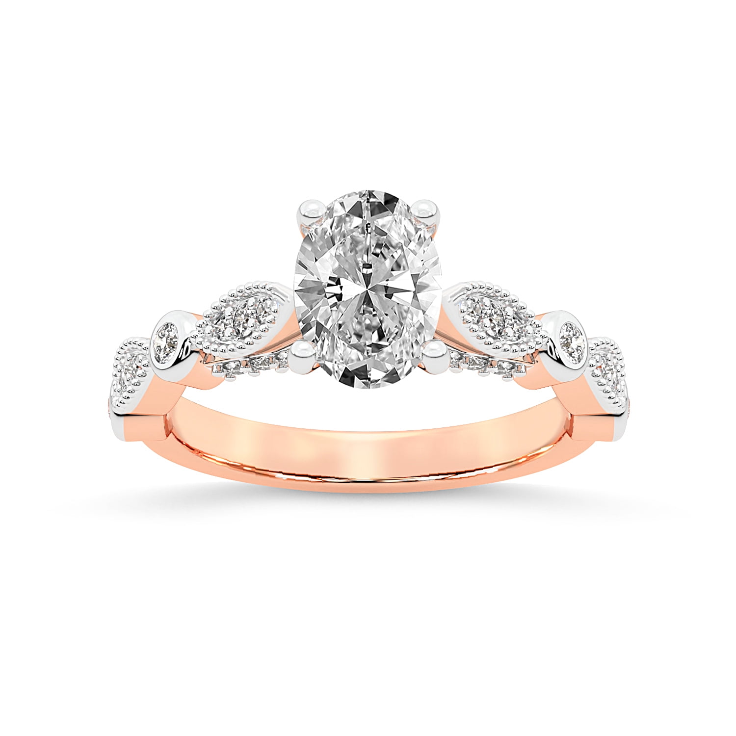 IGI Certified 2 Carat Oval Shape Lab Grown Diamond Engagement Ring ...
