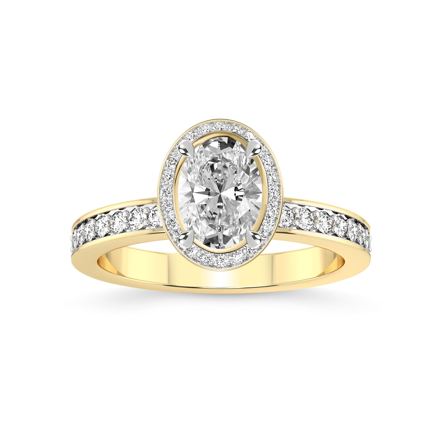 IGI Certified 2 Carat Oval Shape Lab Grown Diamond Engagement Ring ...