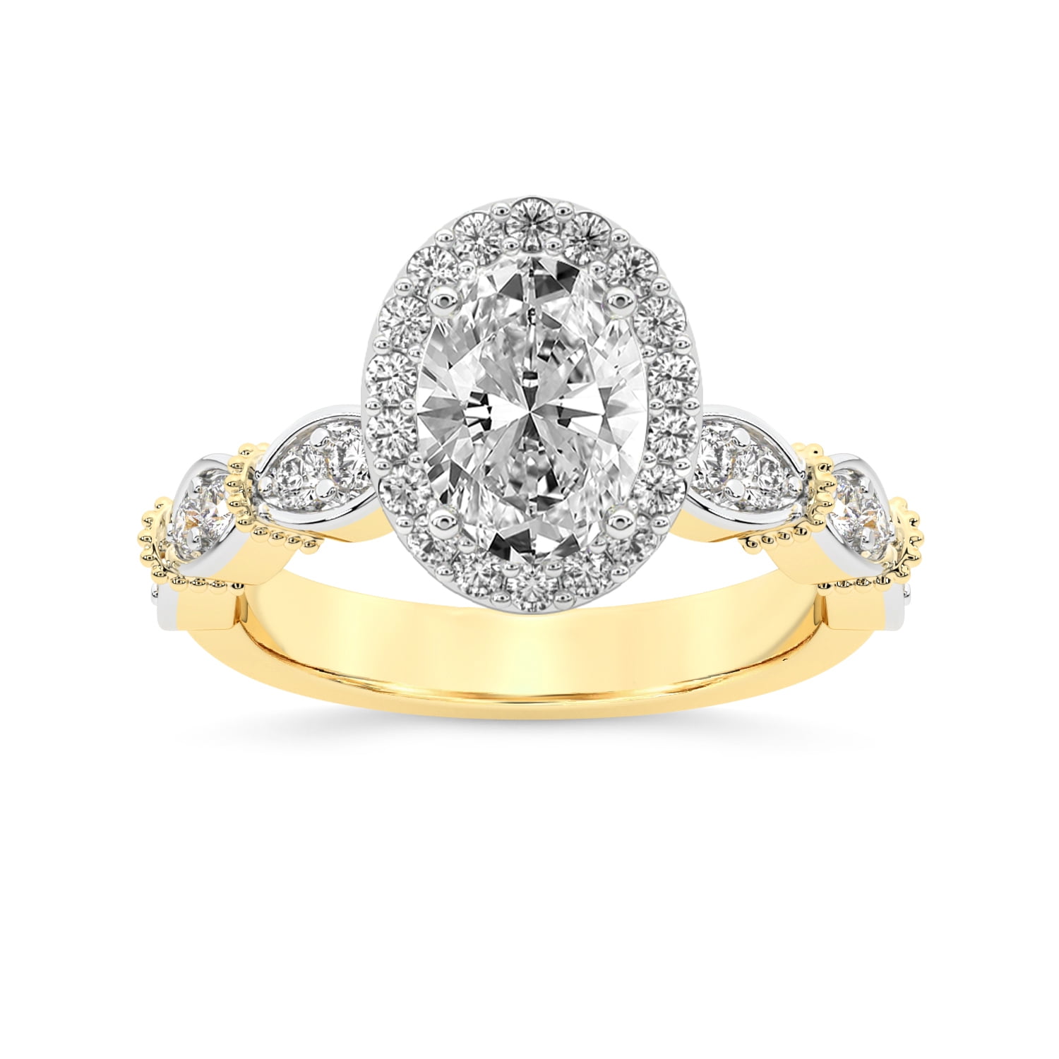 IGI Certified 2 Carat Oval Shape Lab Grown Diamond Engagement Ring ...
