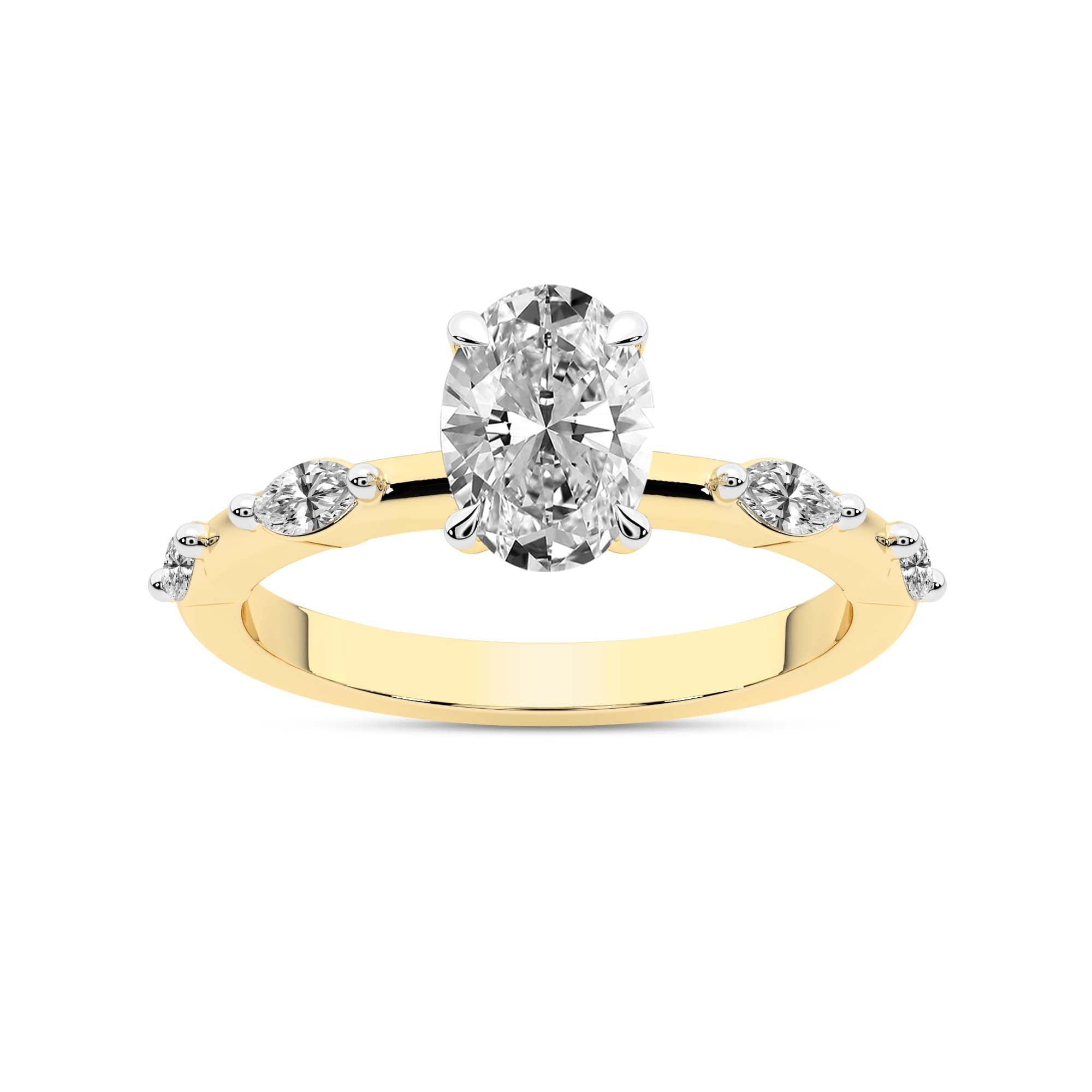 IGI Certified 2 Carat Oval Shape Lab Grown Diamond Engagement Ring ...