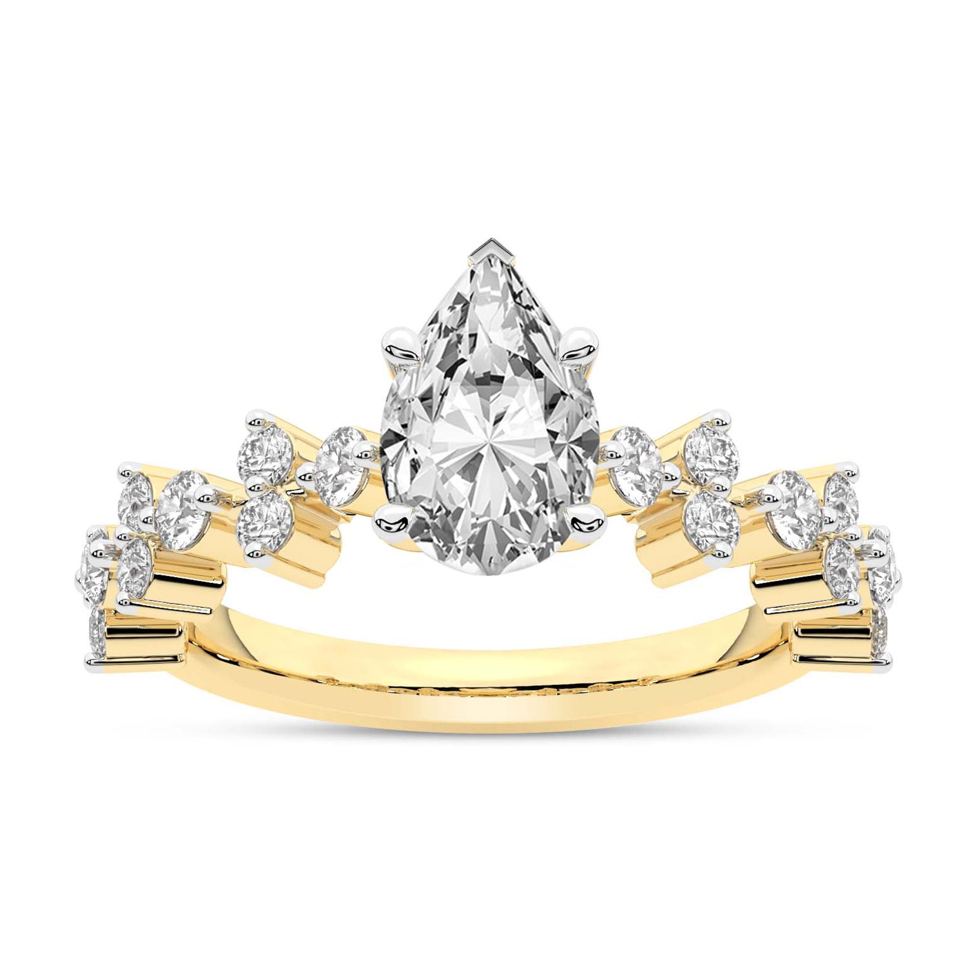 IGI Certified 2 Carat Pear Shape Lab Grown Diamond Engagement Ring ...