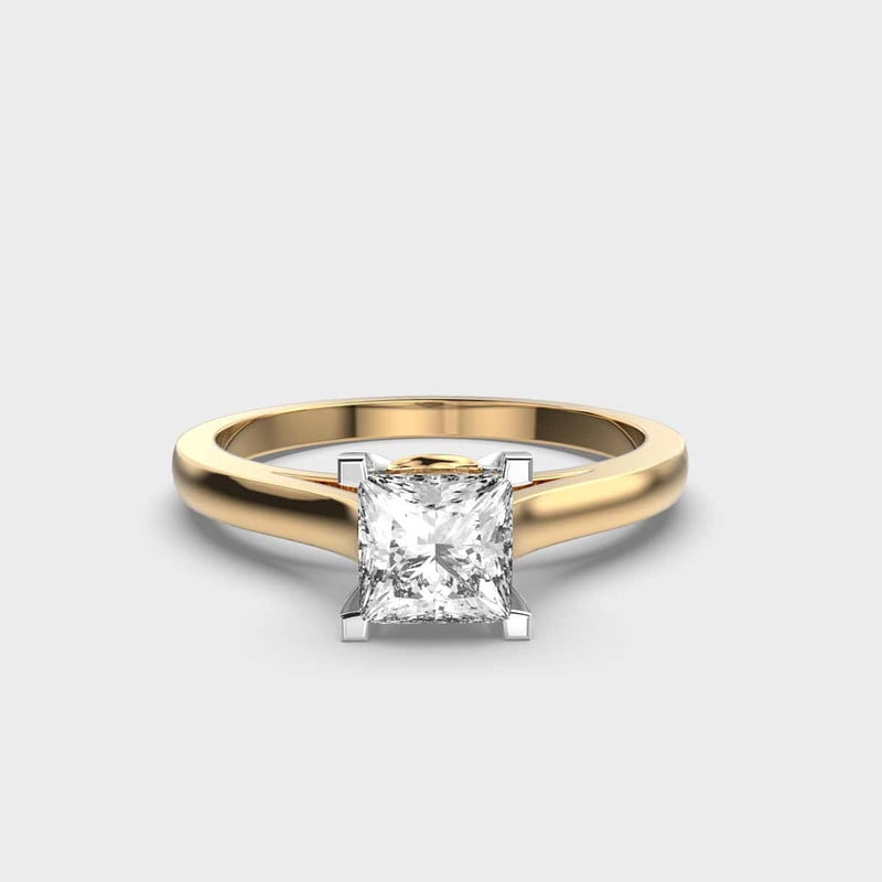 IGI Certified 2 Carat Princess Shape Lab Grown Diamond Proposal Ring ...