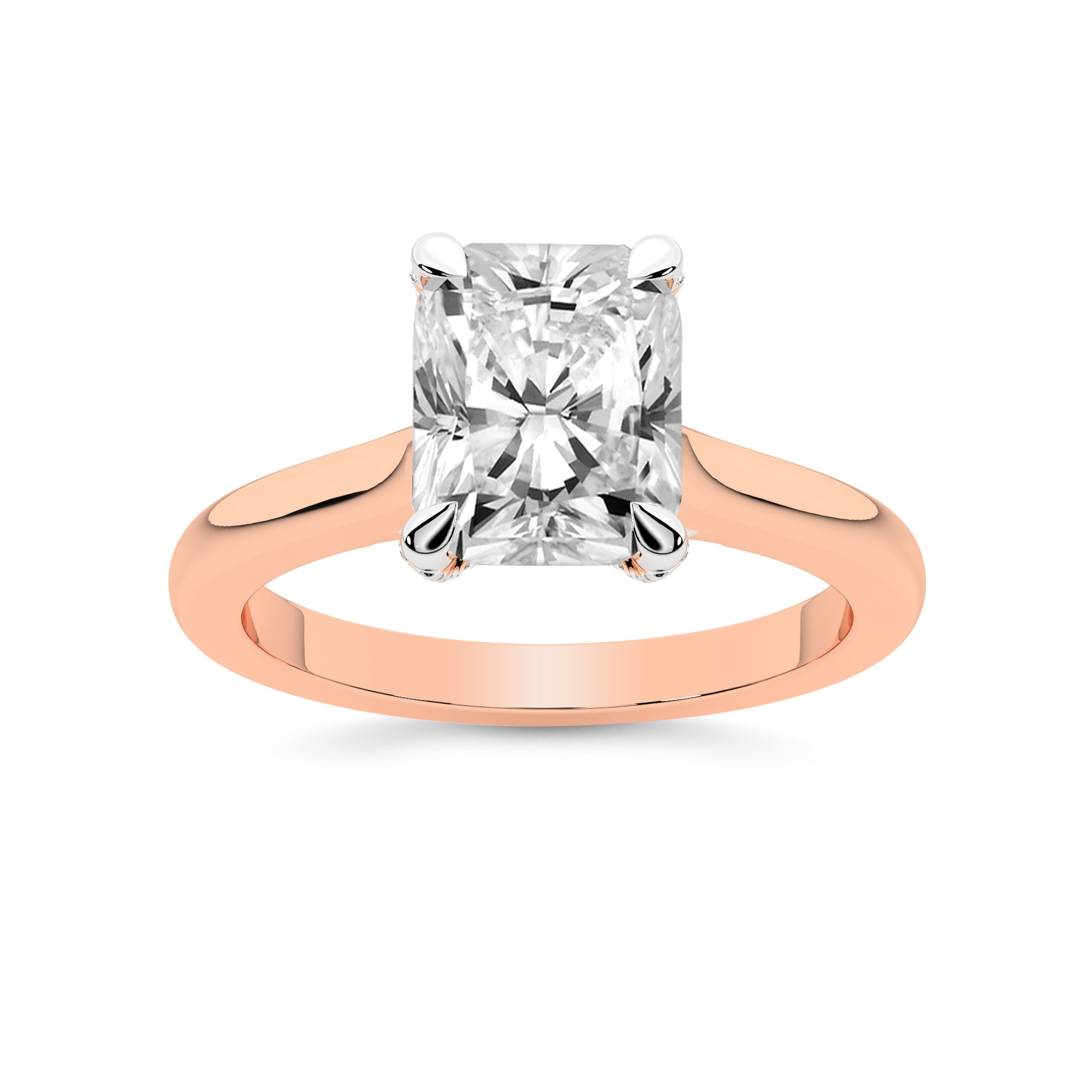 IGI Certified 2 Carat Radiant Shape Lab Grown Diamond Engagement Ring ...