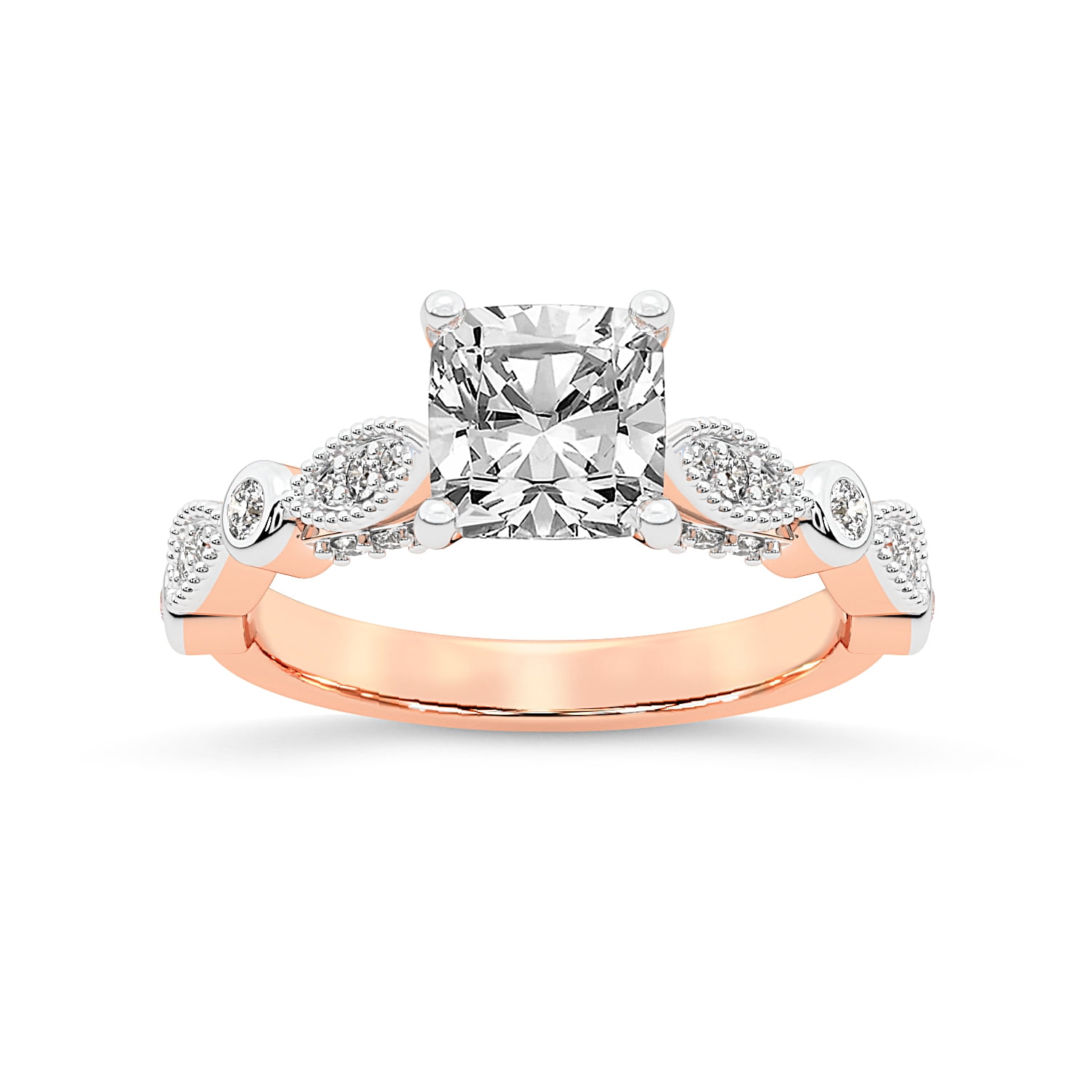 IGI Certified 3 Carat Cushion Shape Lab Grown Diamond Engagement Ring ...