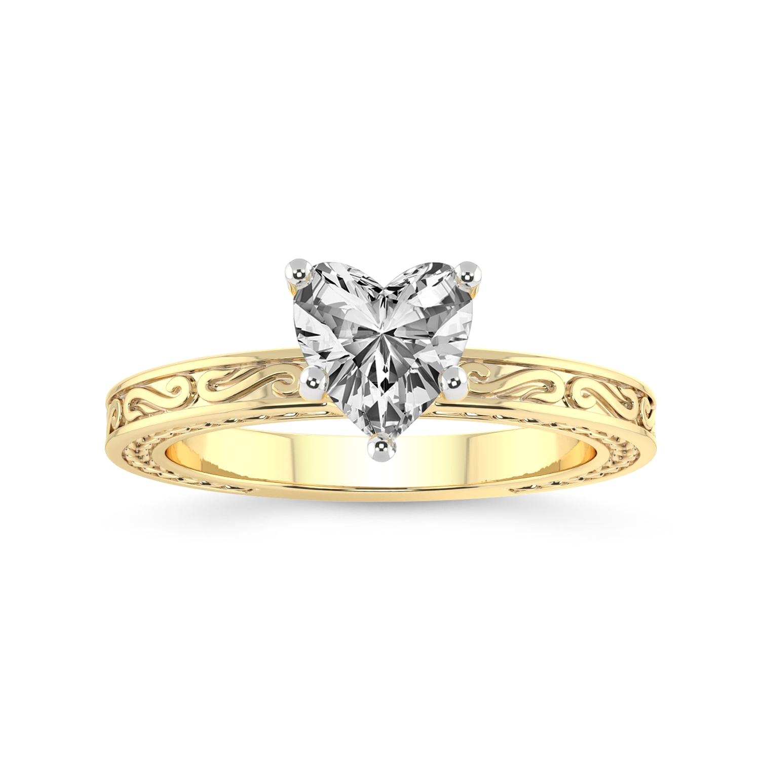 IGI Certified 3 Carat Heart Shape Lab Grown Diamond Engagement Ring ...