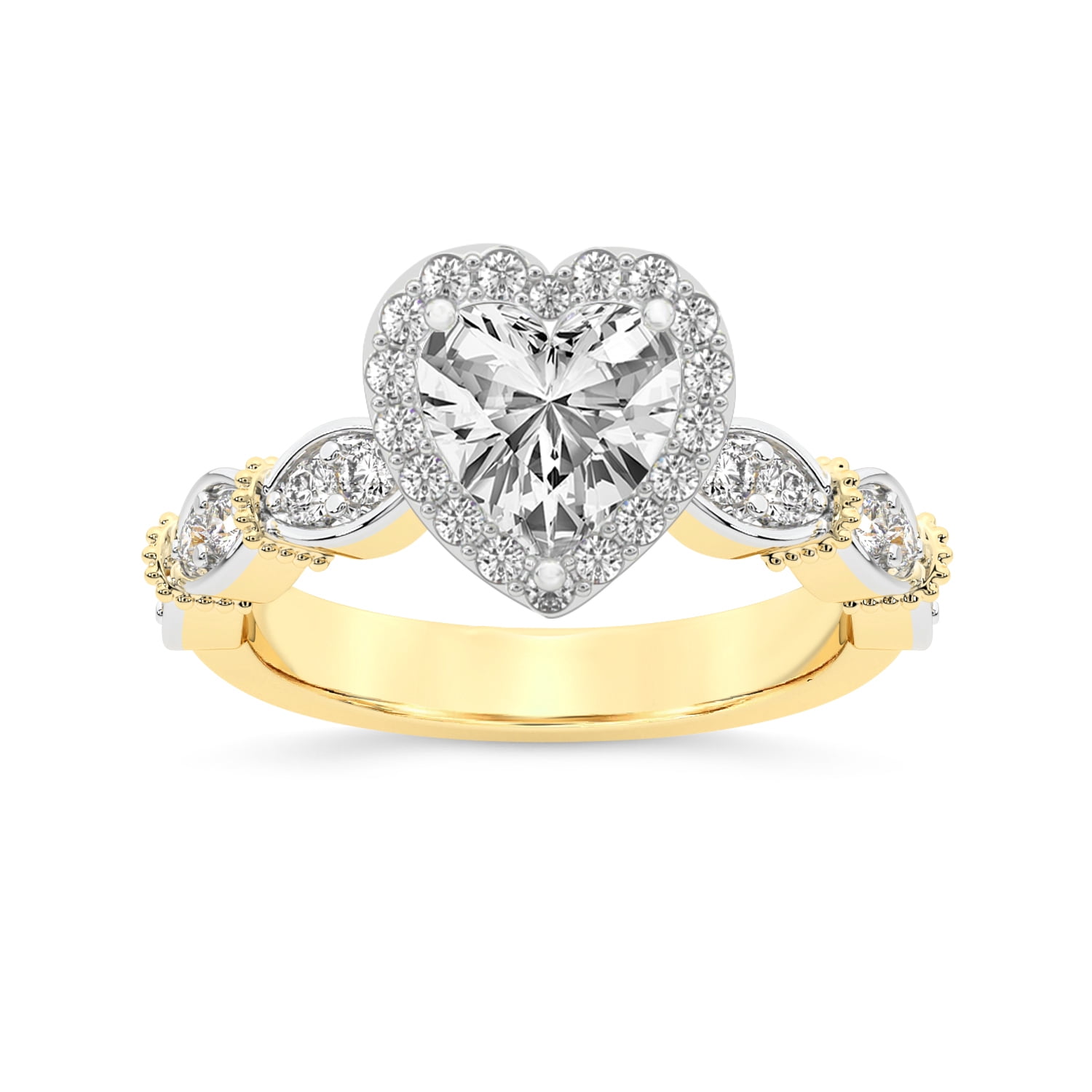 IGI Certified 3 Carat Heart Shape Lab Grown Diamond Engagement Ring ...