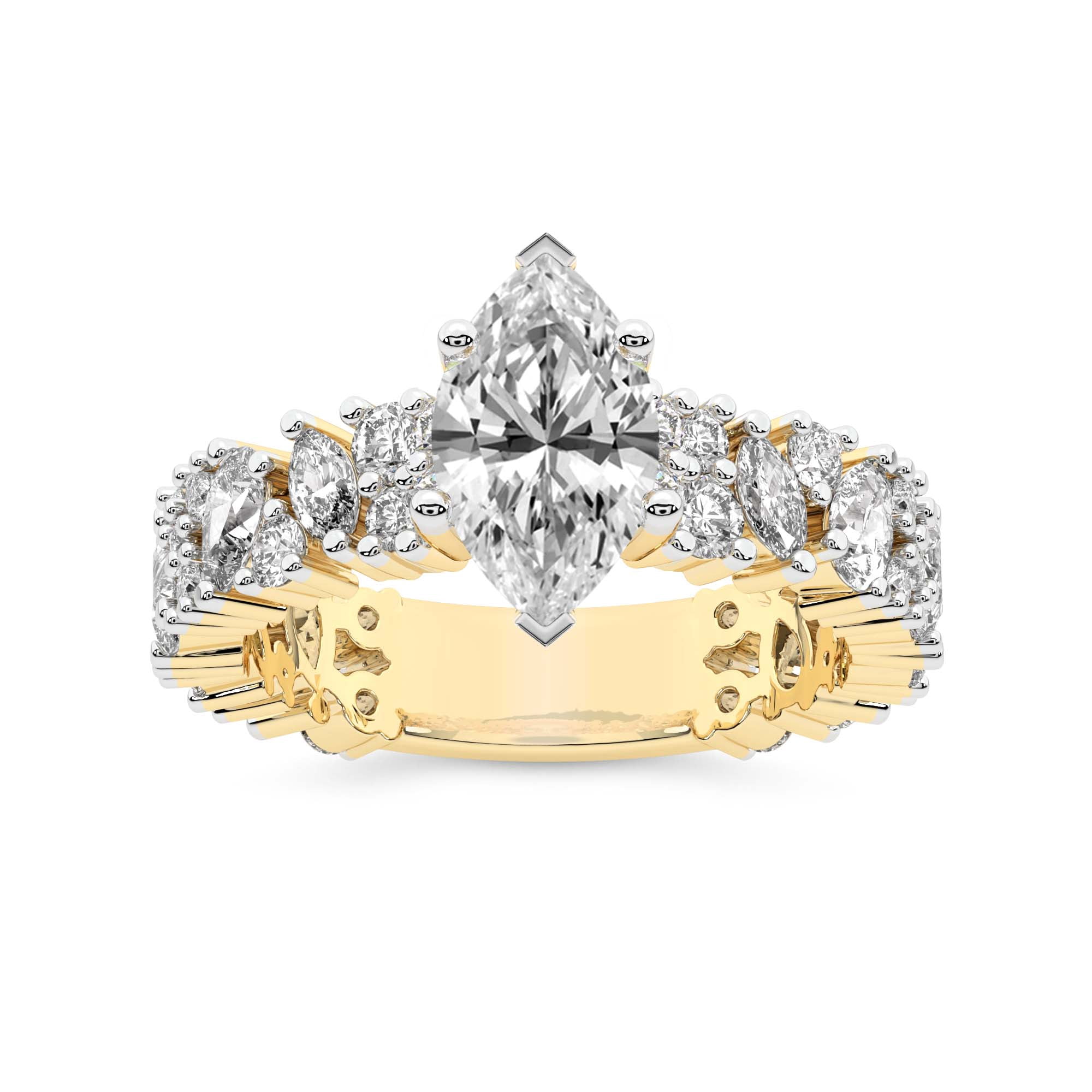 IGI Certified 3 Carat Marquise Shape Lab Grown Diamond Engagement Ring ...