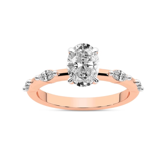 IGI Certified 3 Carat Oval Shape Lab Grown Diamond Engagement Ring ...