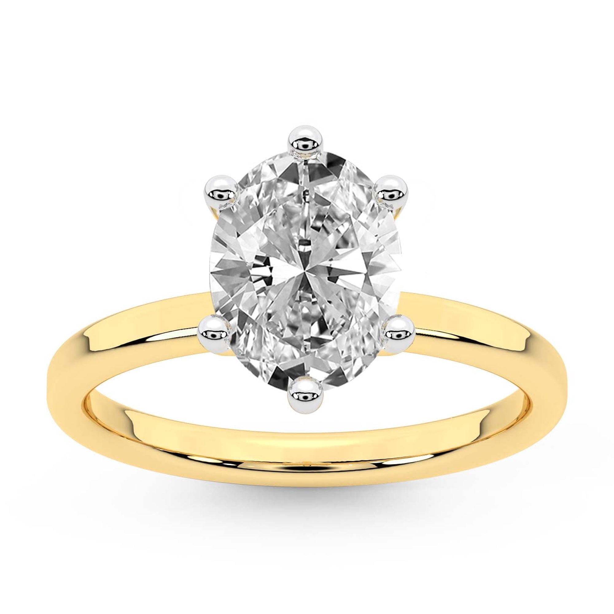 IGI Certified 3 Carat Oval Shape Lab Grown Diamond Engagement Ring ...