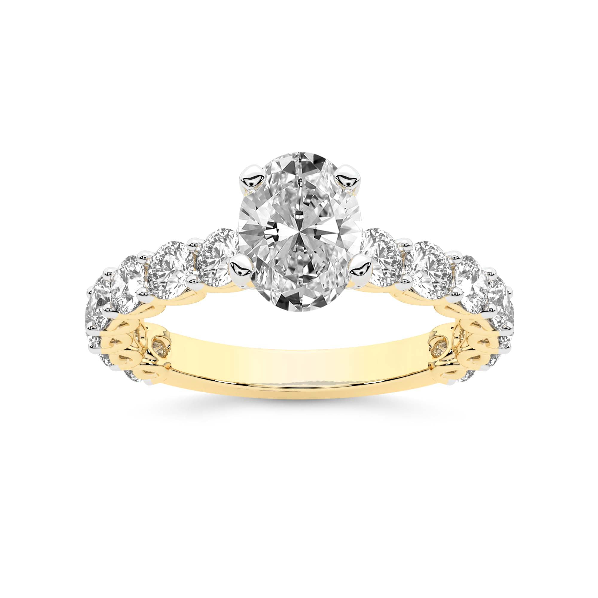 IGI Certified 3 Carat Oval Shape Lab Grown Diamond Engagement Ring ...