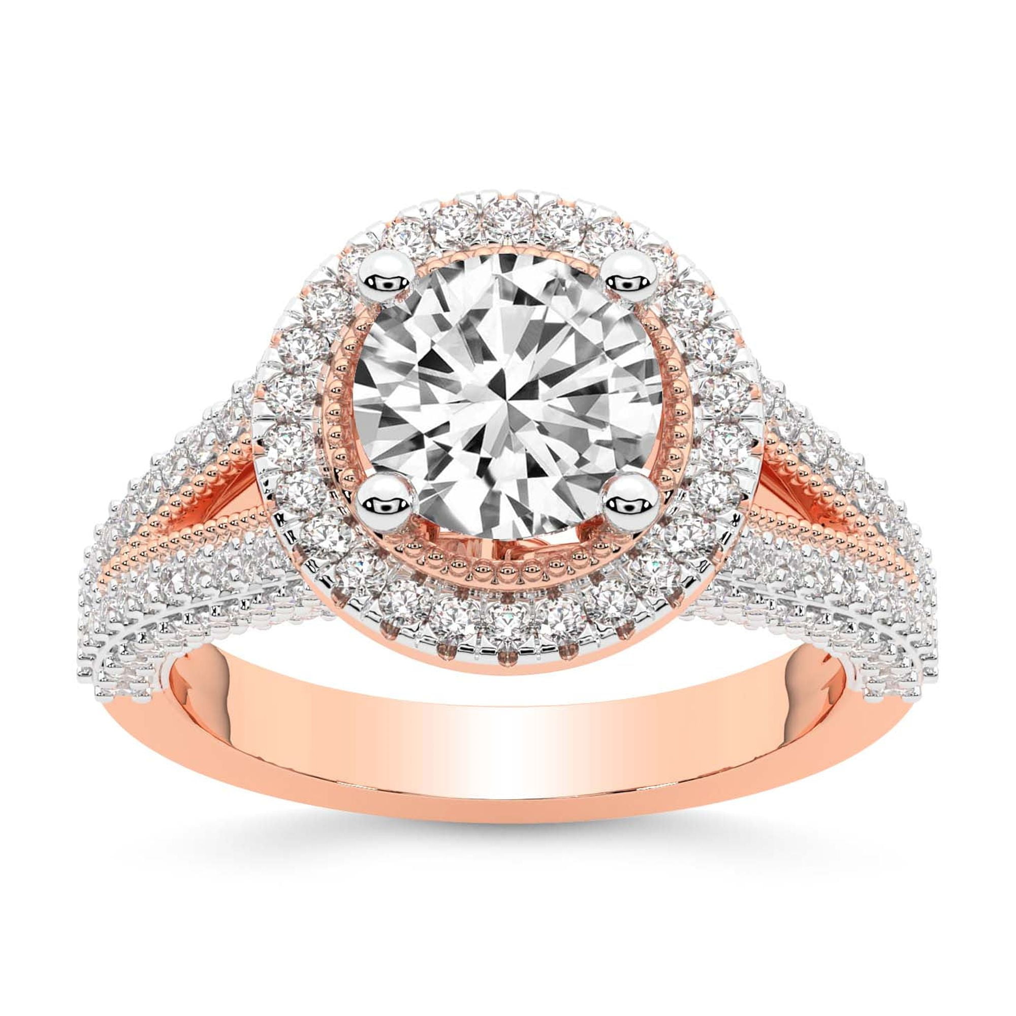 IGI Certified 3 Carat Round Shape Lab Grown Diamond Engagement Ring ...