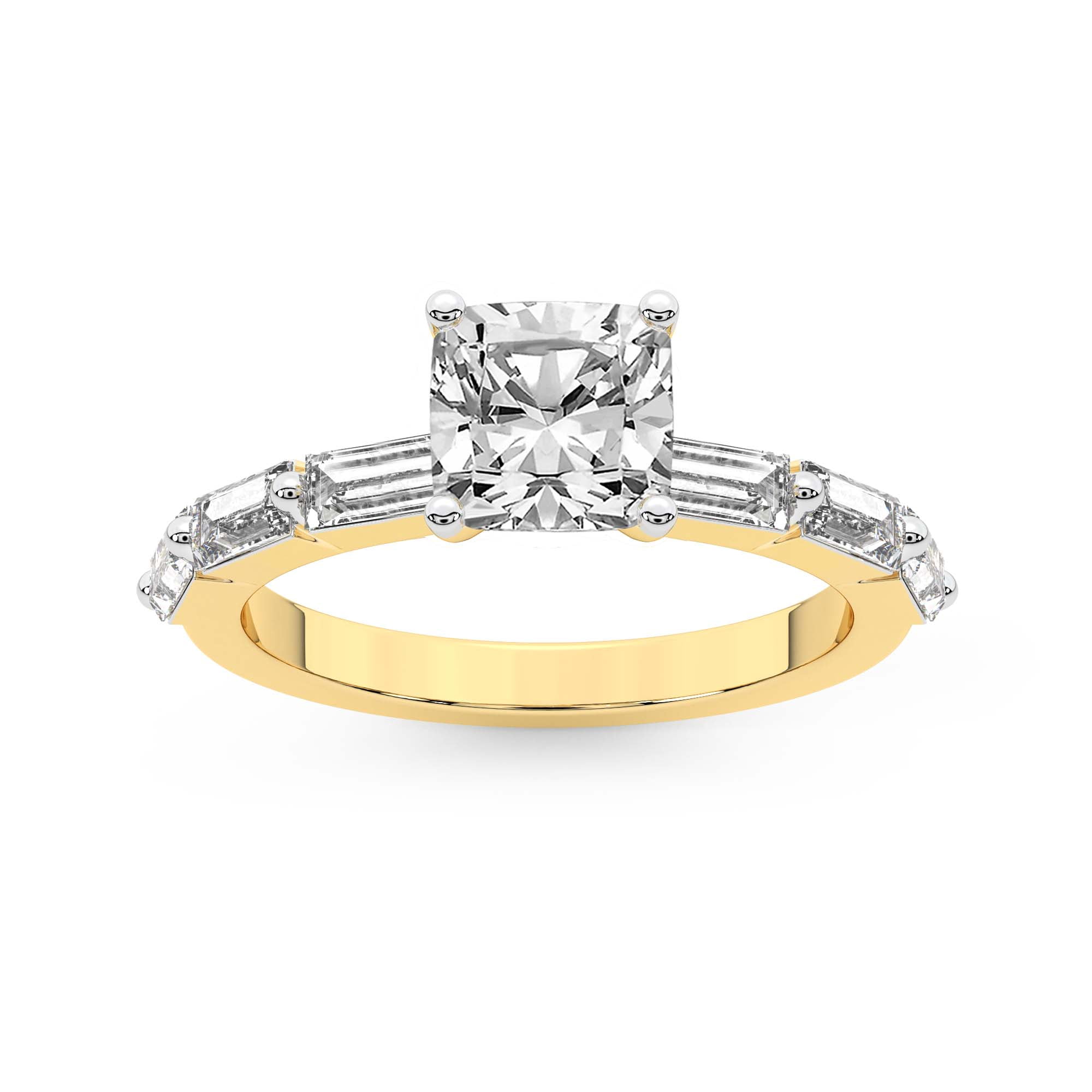 IGI Certified 4 Carat Cushion Shape Lab Grown Diamond Engagement Ring ...