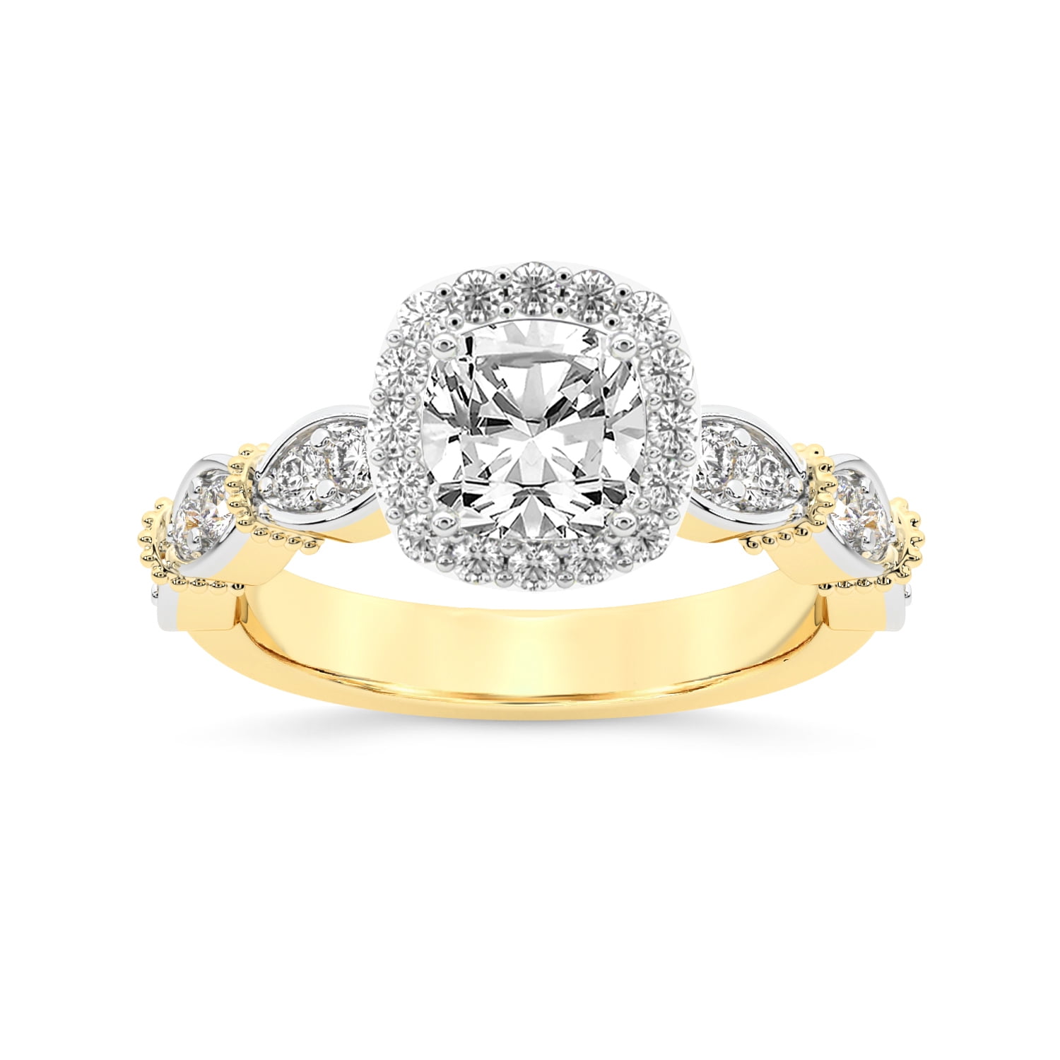 IGI Certified 4 Carat Cushion Shape Lab Grown Diamond Engagement Ring ...