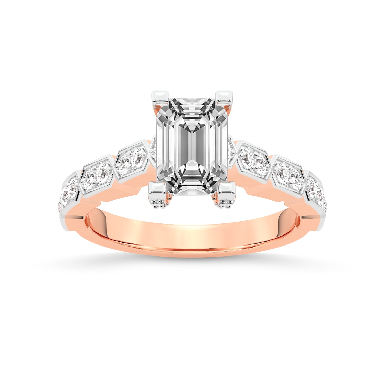 IGI Certified 4 Carat Emerald Shape Lab Grown Diamond Engagement Ring ...