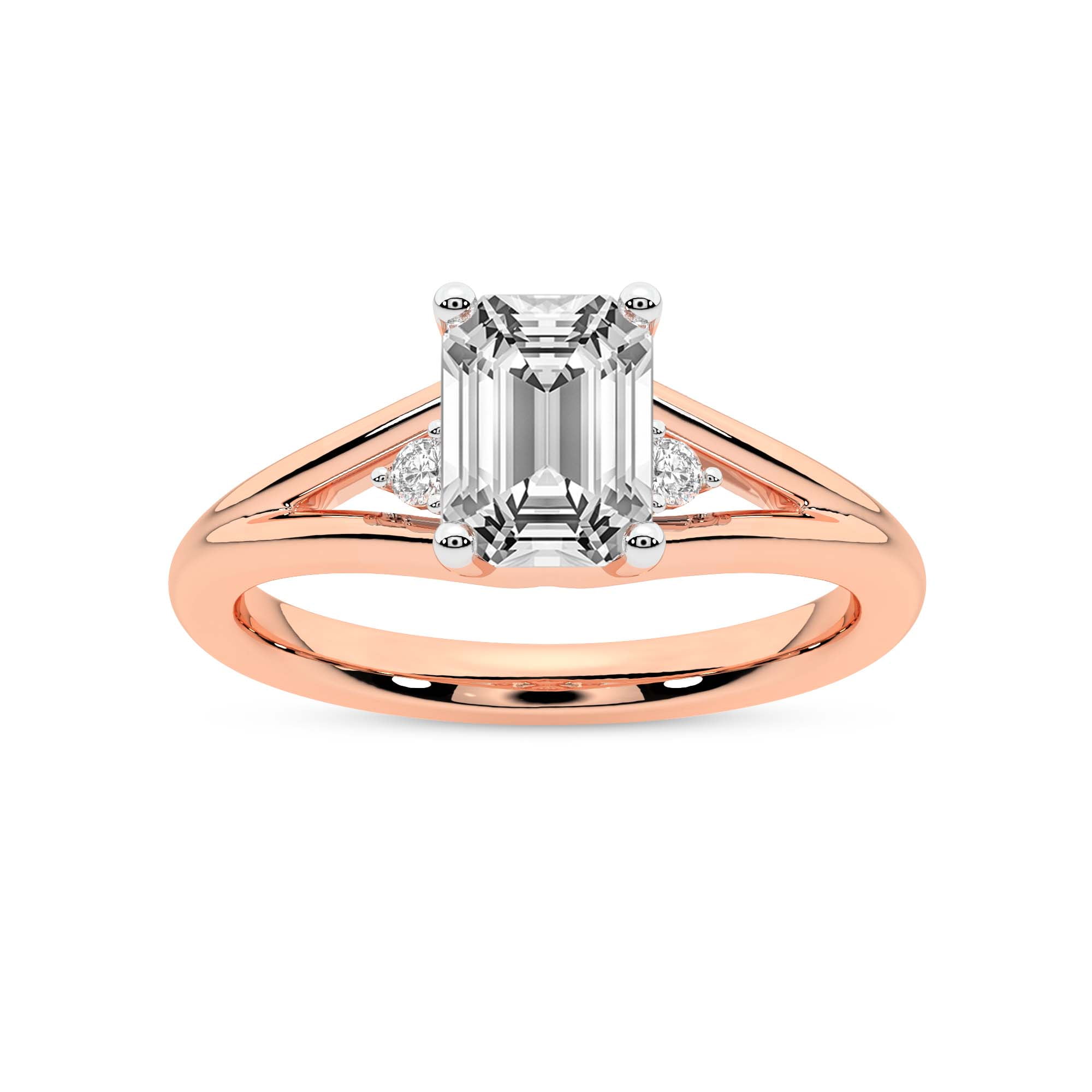 IGI Certified 4 Carat Emerald Shape Lab Grown Diamond Engagement Ring ...