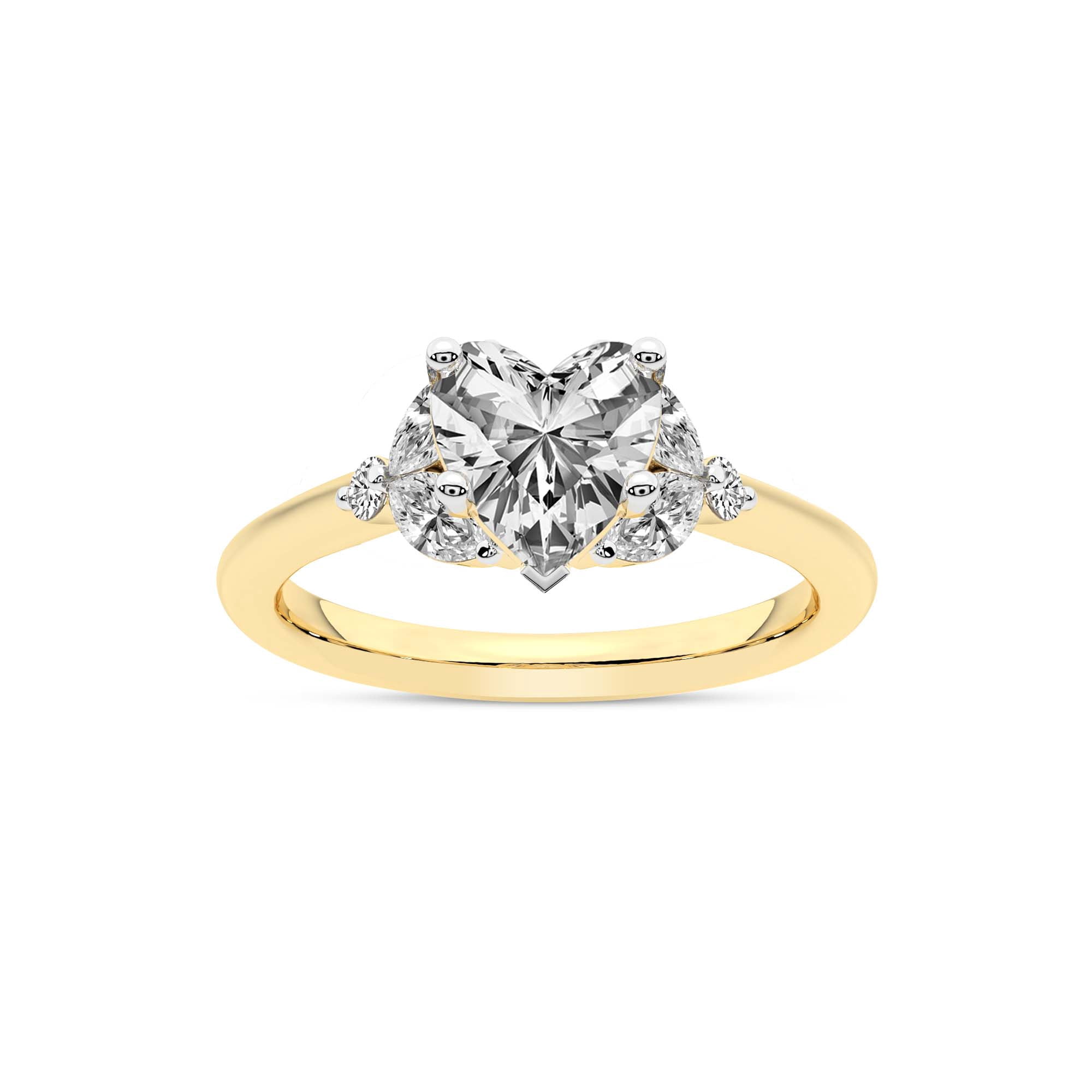 IGI Certified 4 Carat Heart Shape Lab Grown Diamond Engagement Ring ...