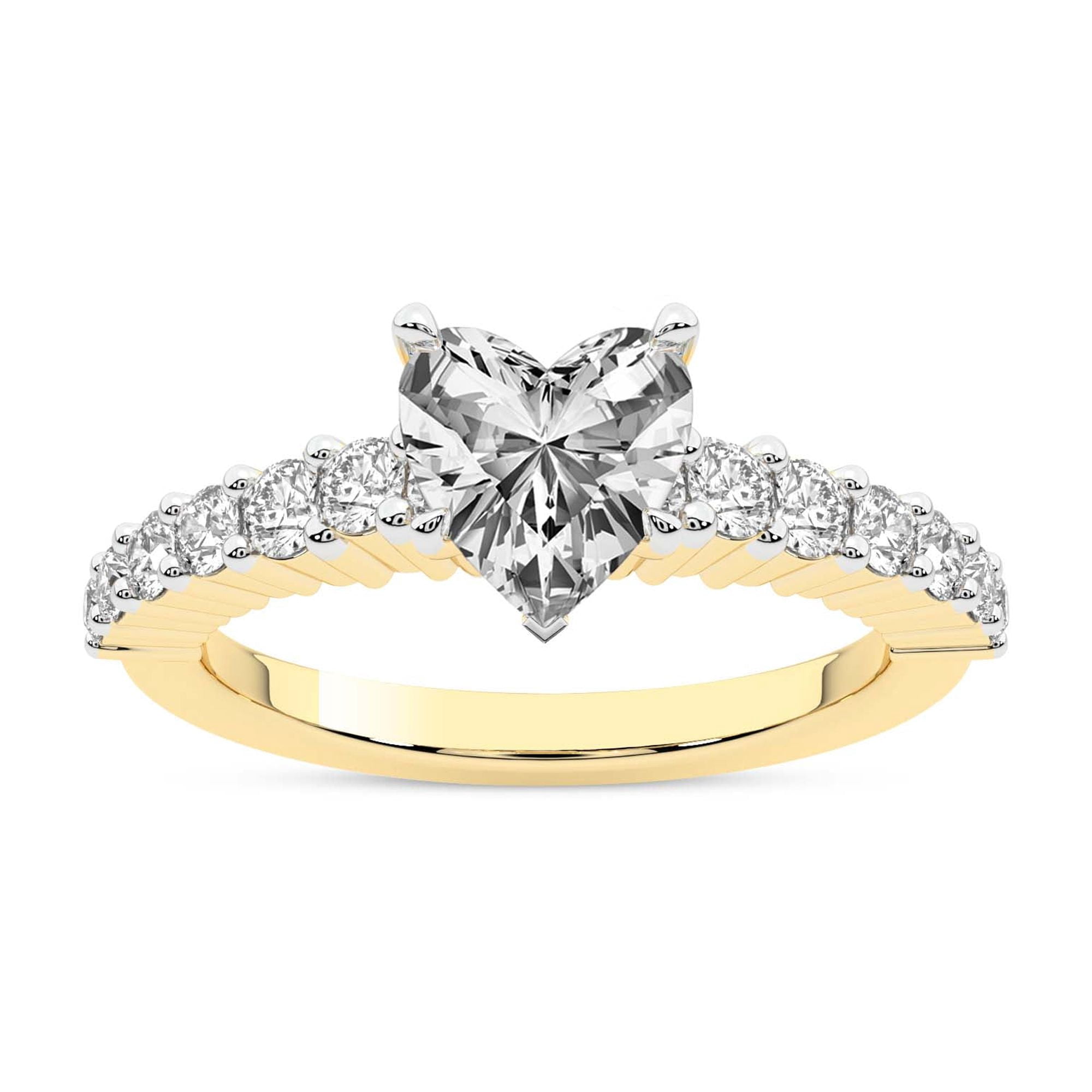 IGI Certified 4 Carat Heart Shape Lab Grown Diamond Engagement Ring ...