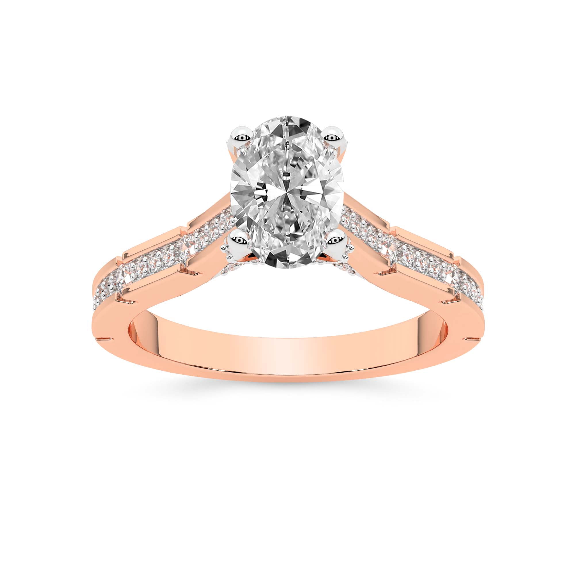 IGI Certified 4 Carat Oval Shape Lab Grown Diamond Engagement Ring ...