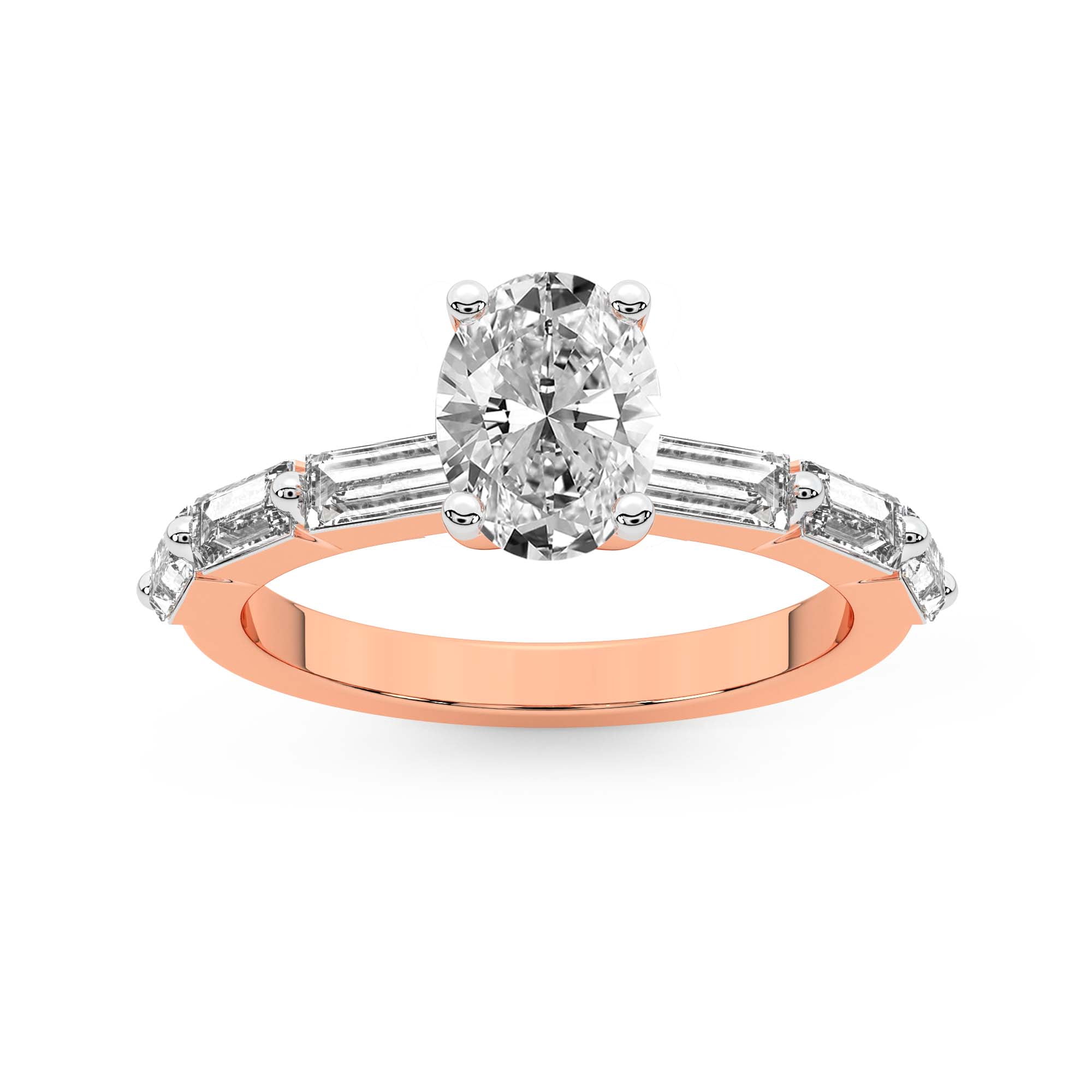 IGI Certified 4 Carat Oval Shape Lab Grown Diamond Engagement Ring ...
