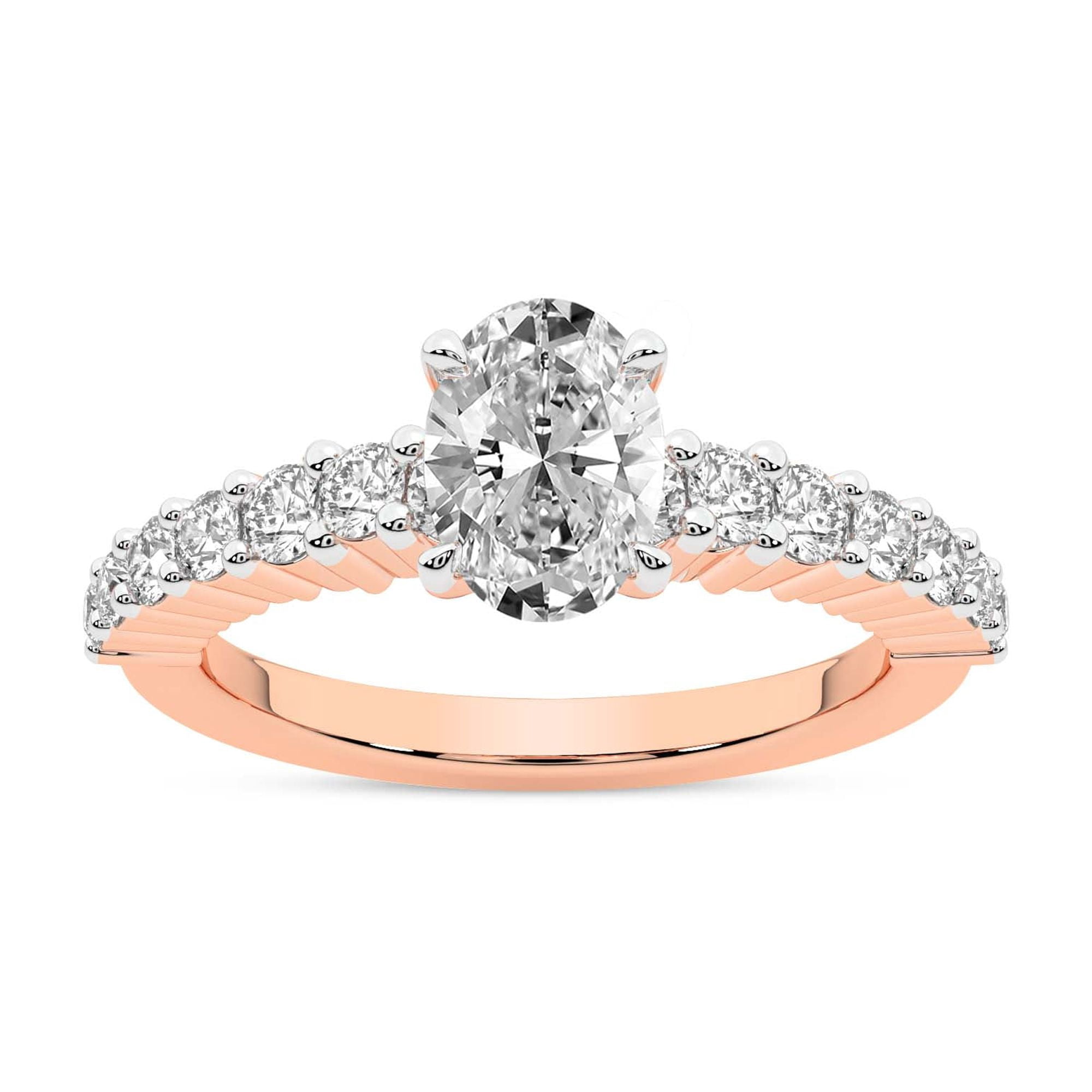 IGI Certified 4 Carat Oval Shape Lab Grown Diamond Engagement Ring ...