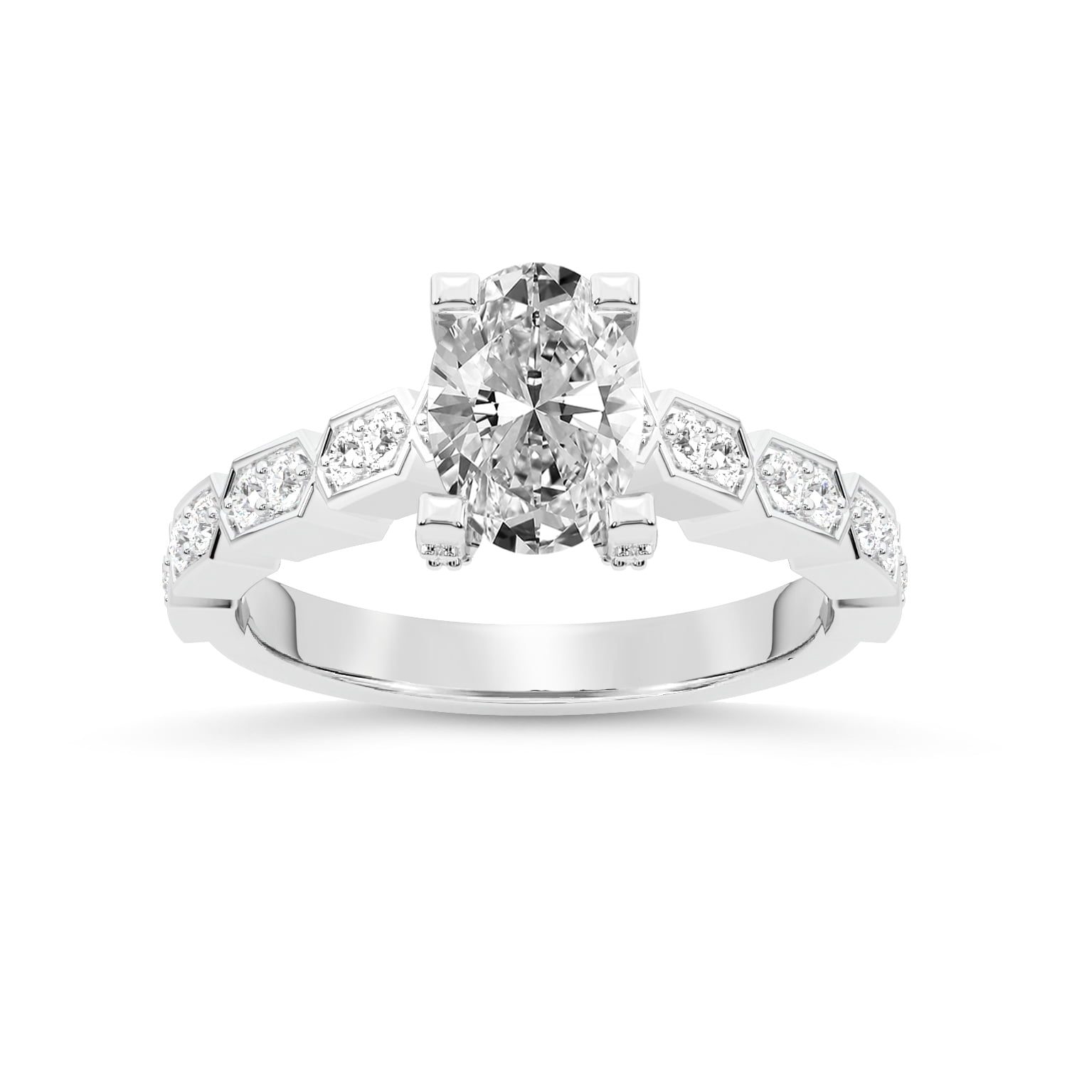 IGI Certified 4 Carat Oval Shape Lab Grown Diamond Engagement Ring ...