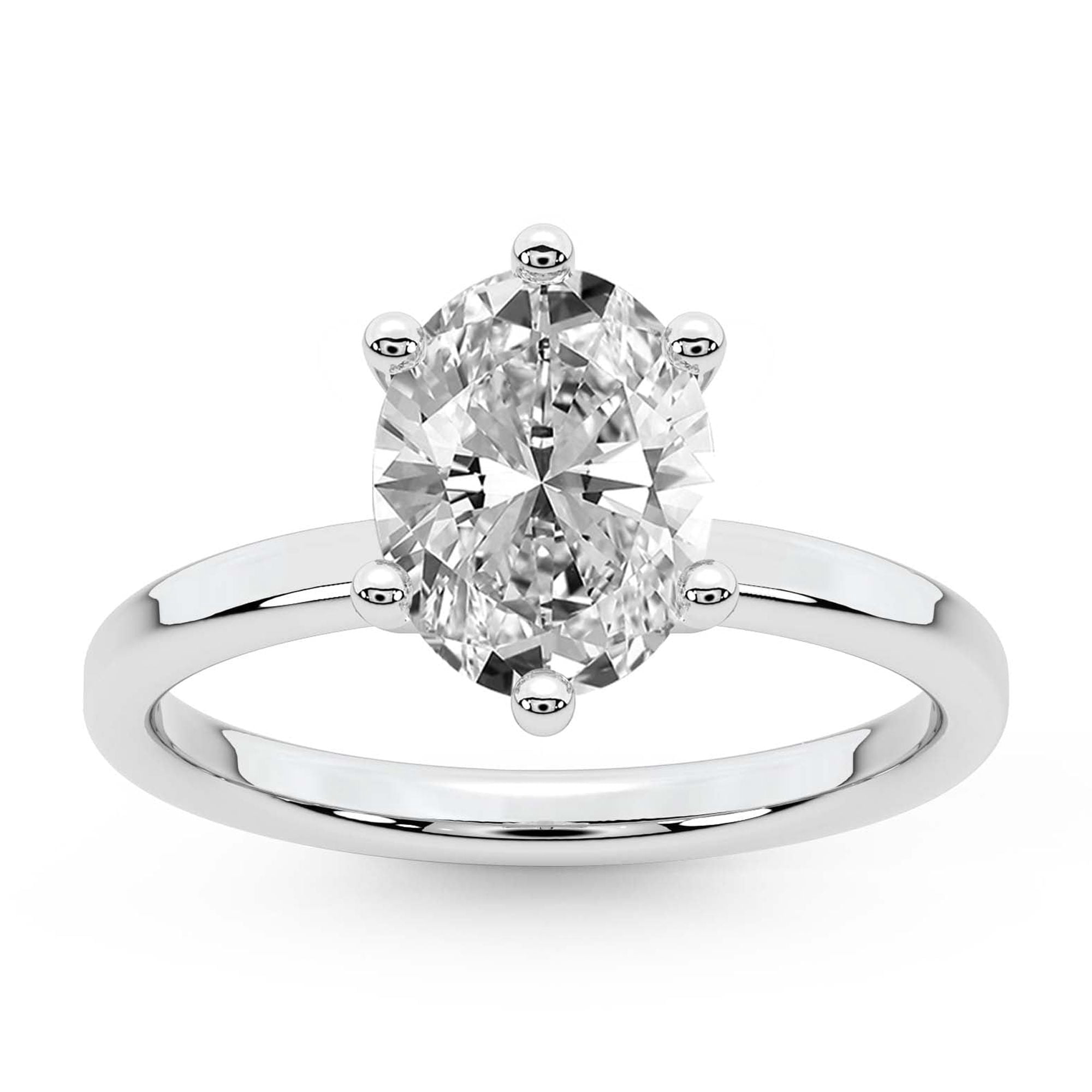 IGI Certified 4 Carat Oval Shape Lab Grown Diamond Engagement Ring ...