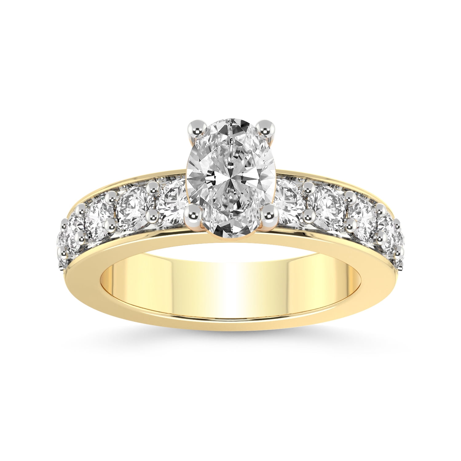 IGI Certified 4 Carat Oval Shape Lab Grown Diamond Engagement Ring ...