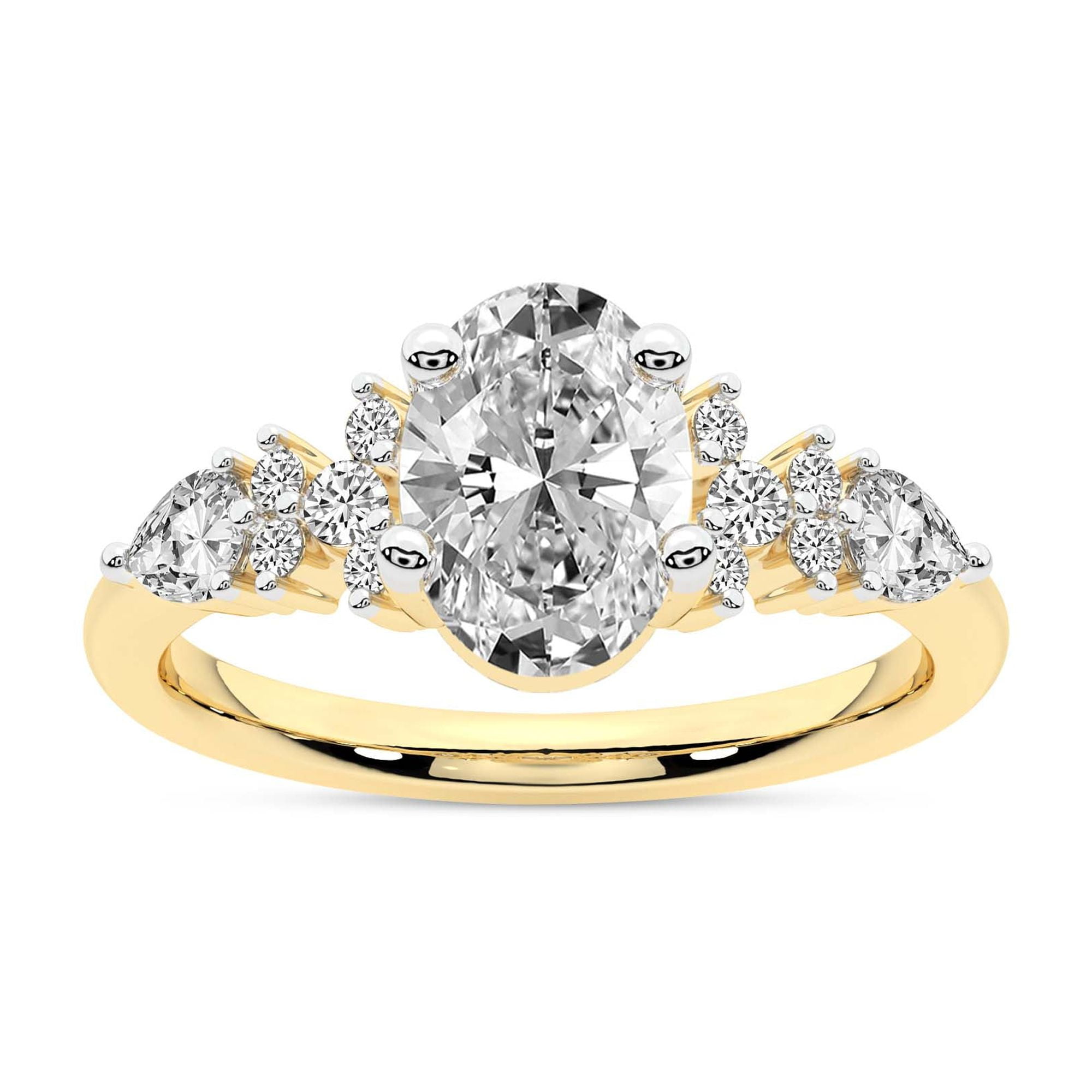 IGI Certified 4 Carat Oval Shape Lab Grown Diamond Engagement Ring ...