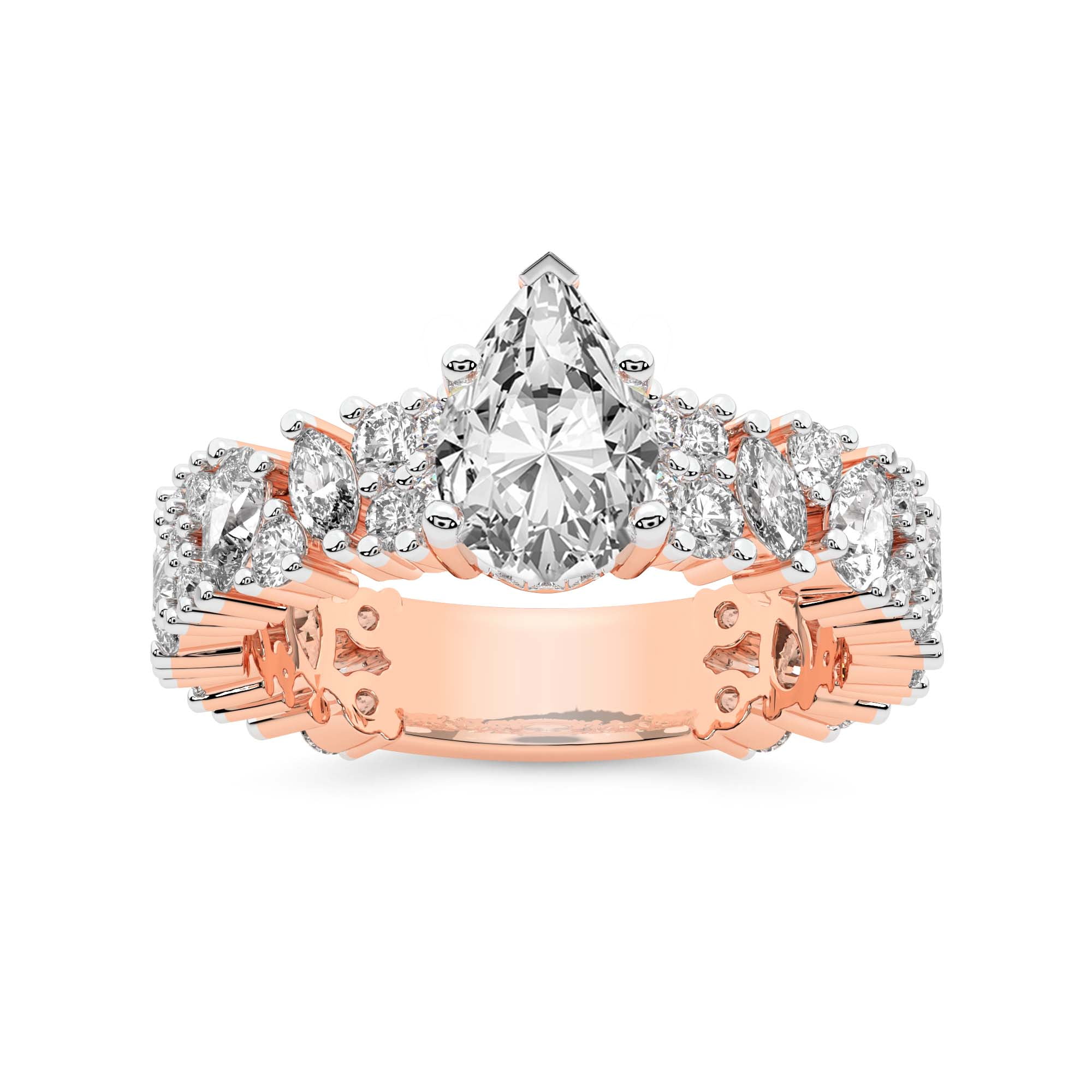 IGI Certified 4 Carat Pear Shape Lab Grown Diamond Engagement Ring ...