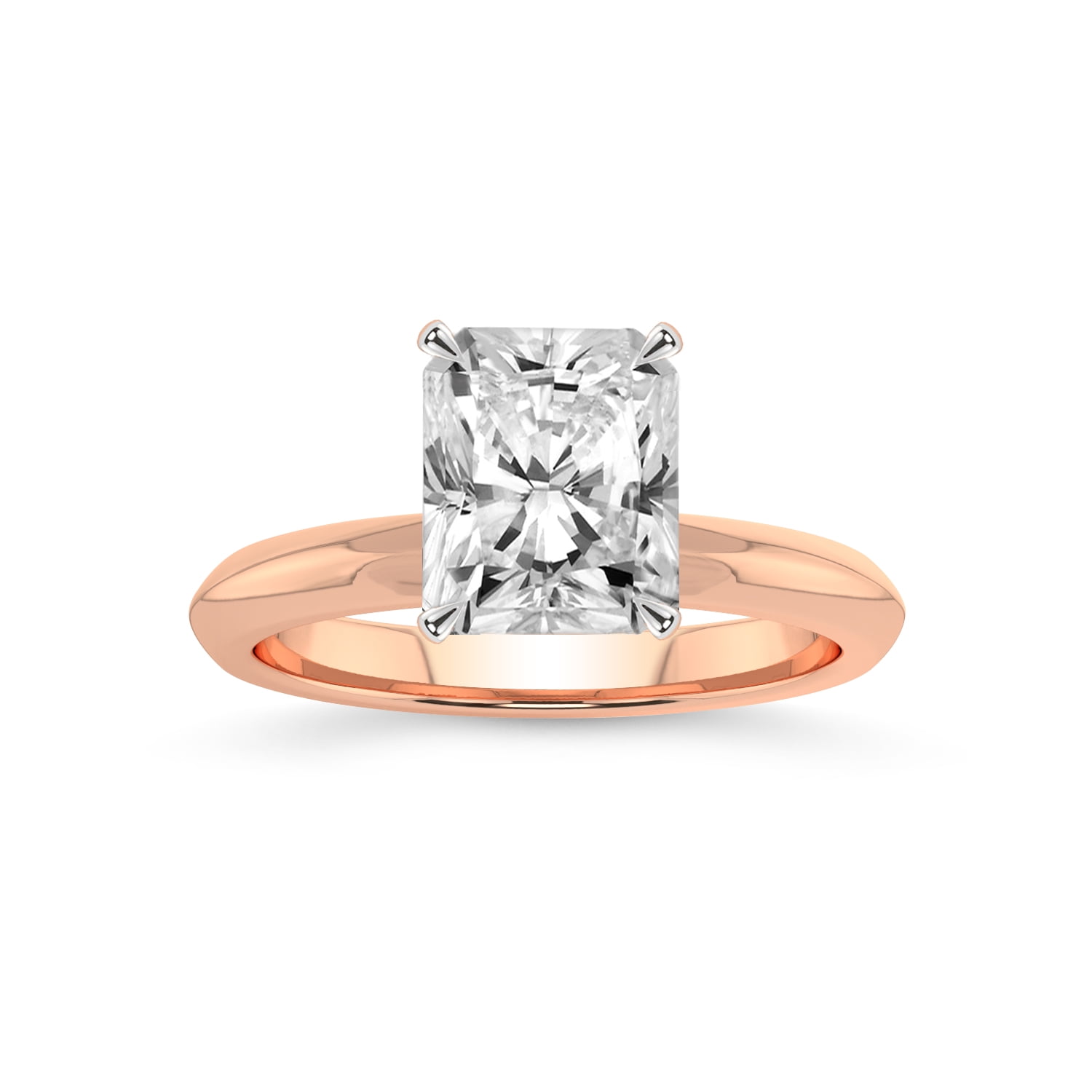 IGI Certified 4 Carat Radiant Shape Lab Grown Diamond Engagement Ring ...