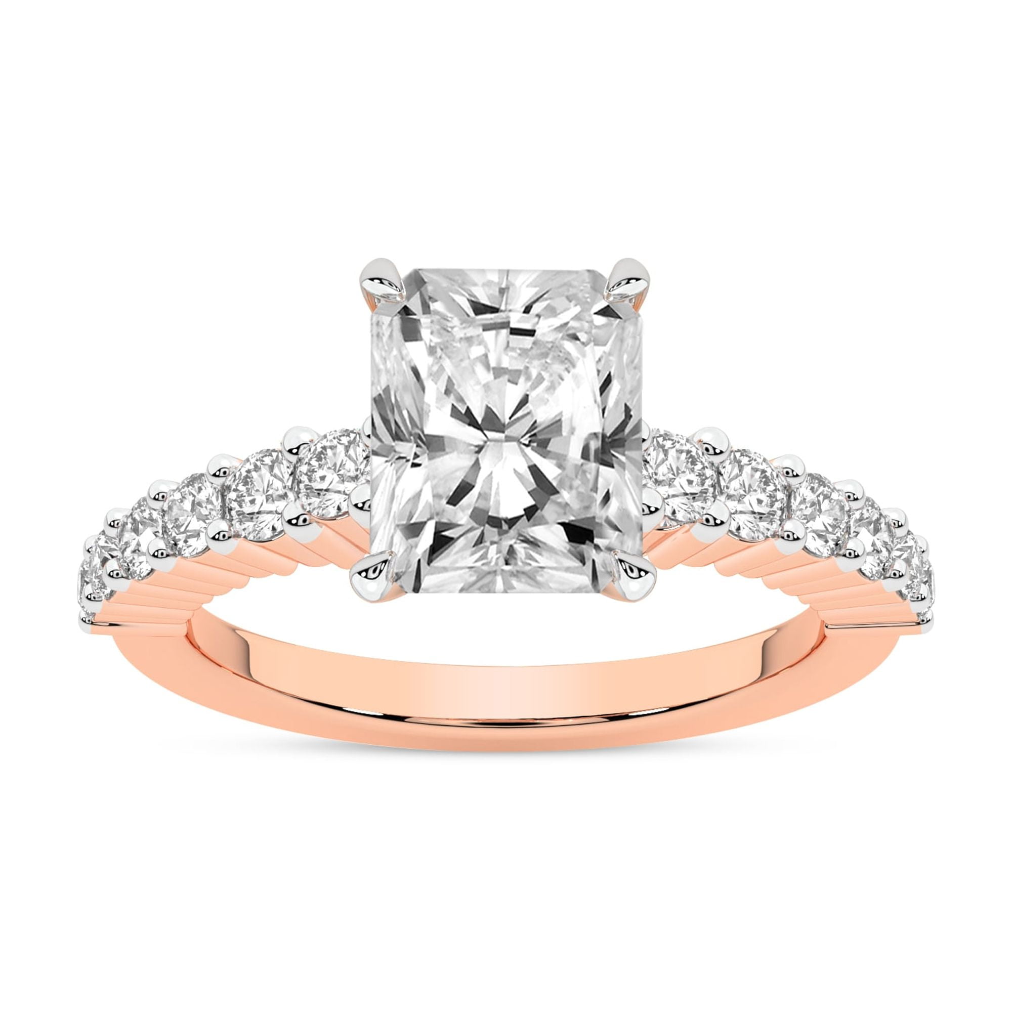 IGI Certified 4 Carat Radiant Shape Lab Grown Diamond Engagement Ring ...