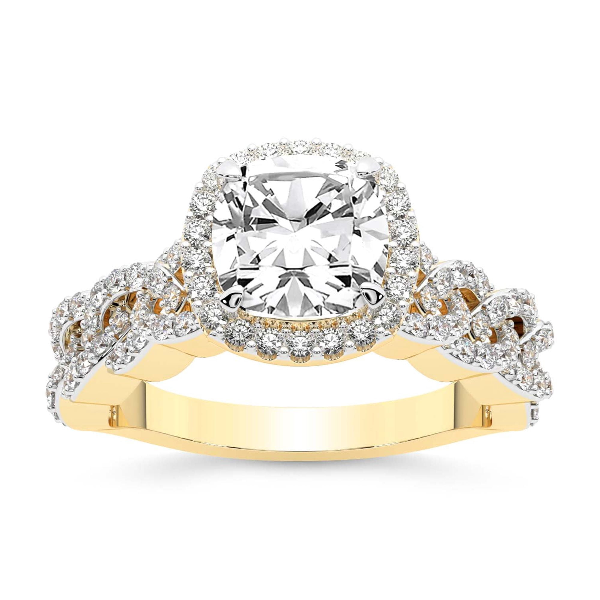 IGI Certified 5 Carat Cushion Shape Lab Grown Diamond Engagement Ring ...