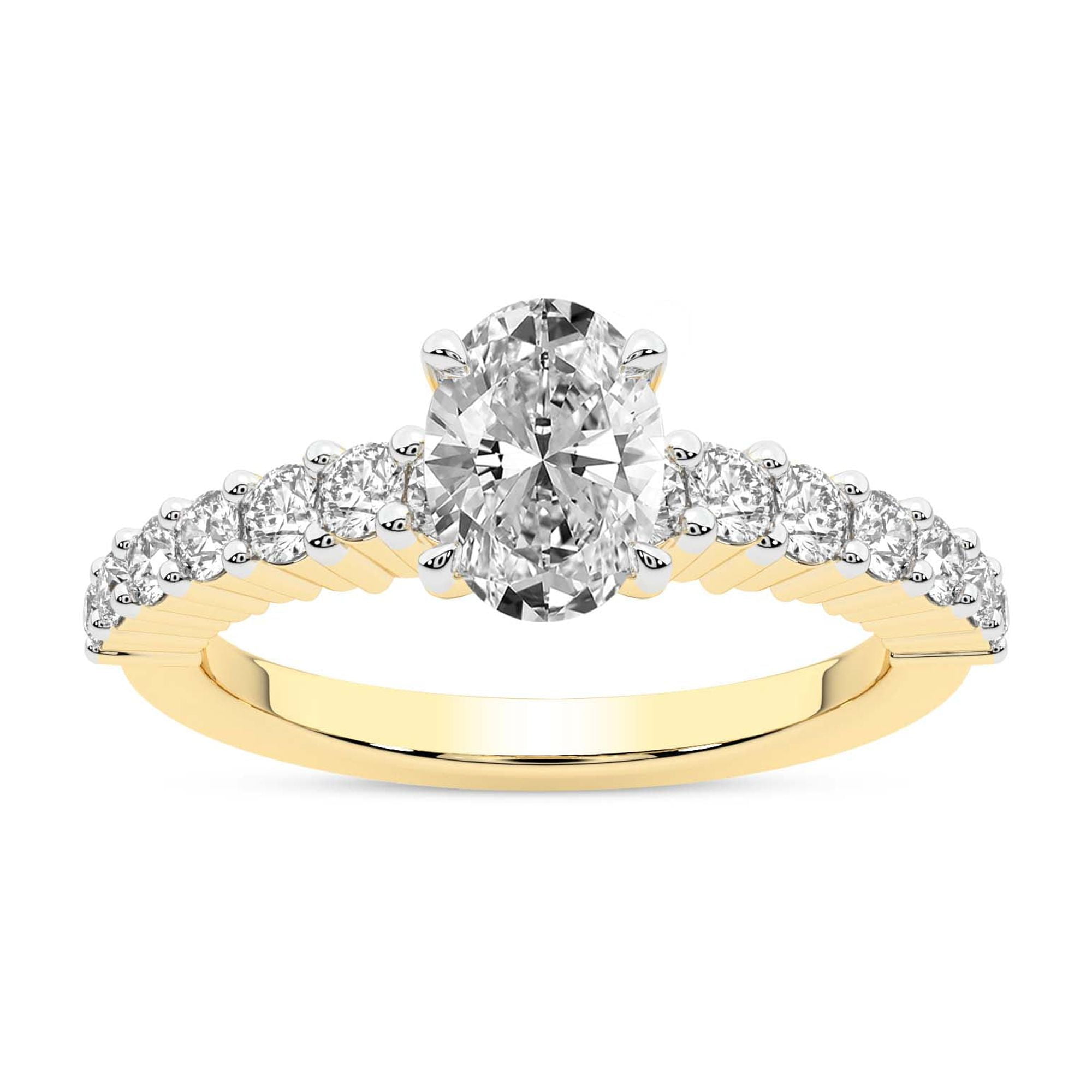 IGI Certified 5 Carat Oval Shape Lab Grown Diamond Engagement Ring ...