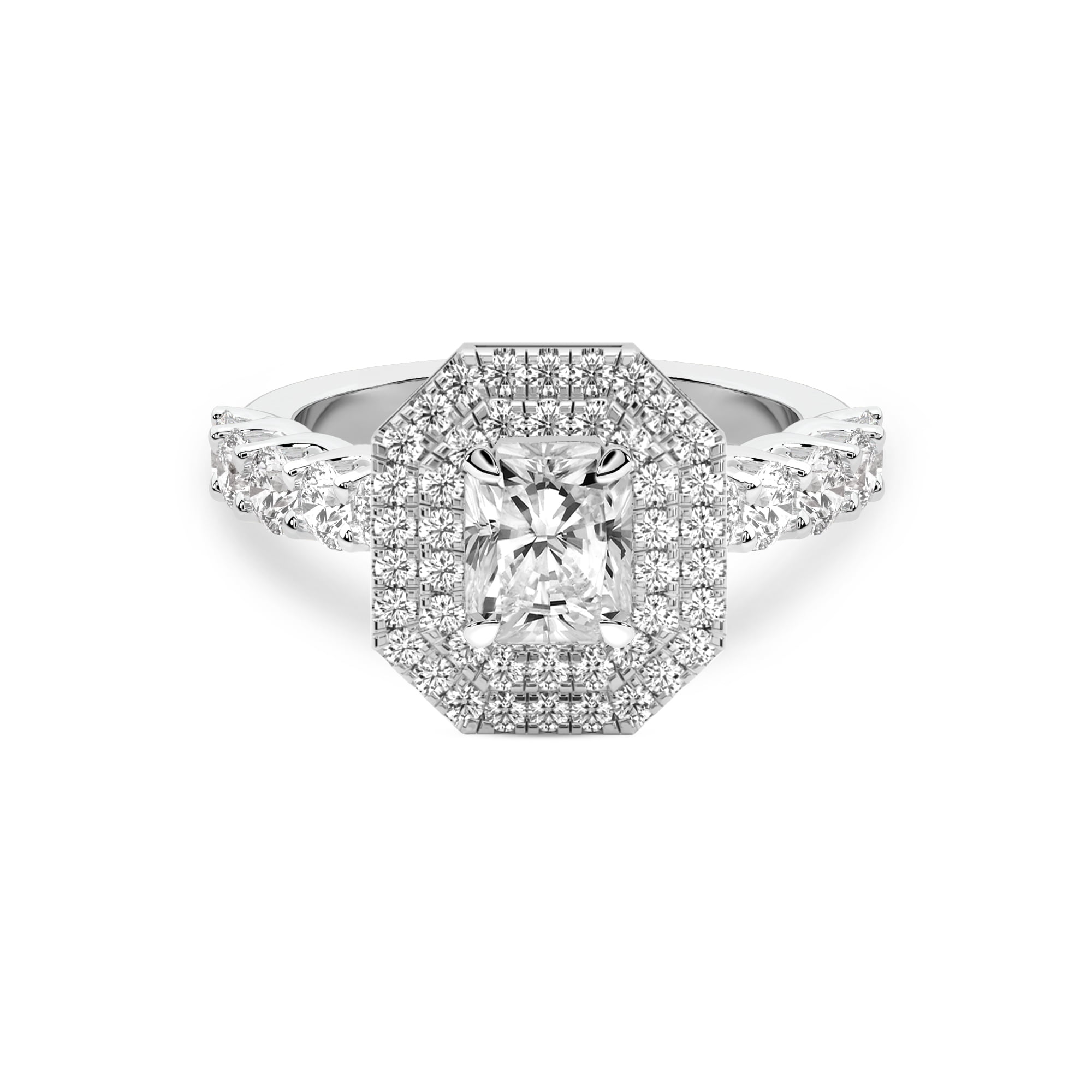 IGI Certified 5 Carat Radiant Shape Lab Grown Diamond Engagement Ring ...