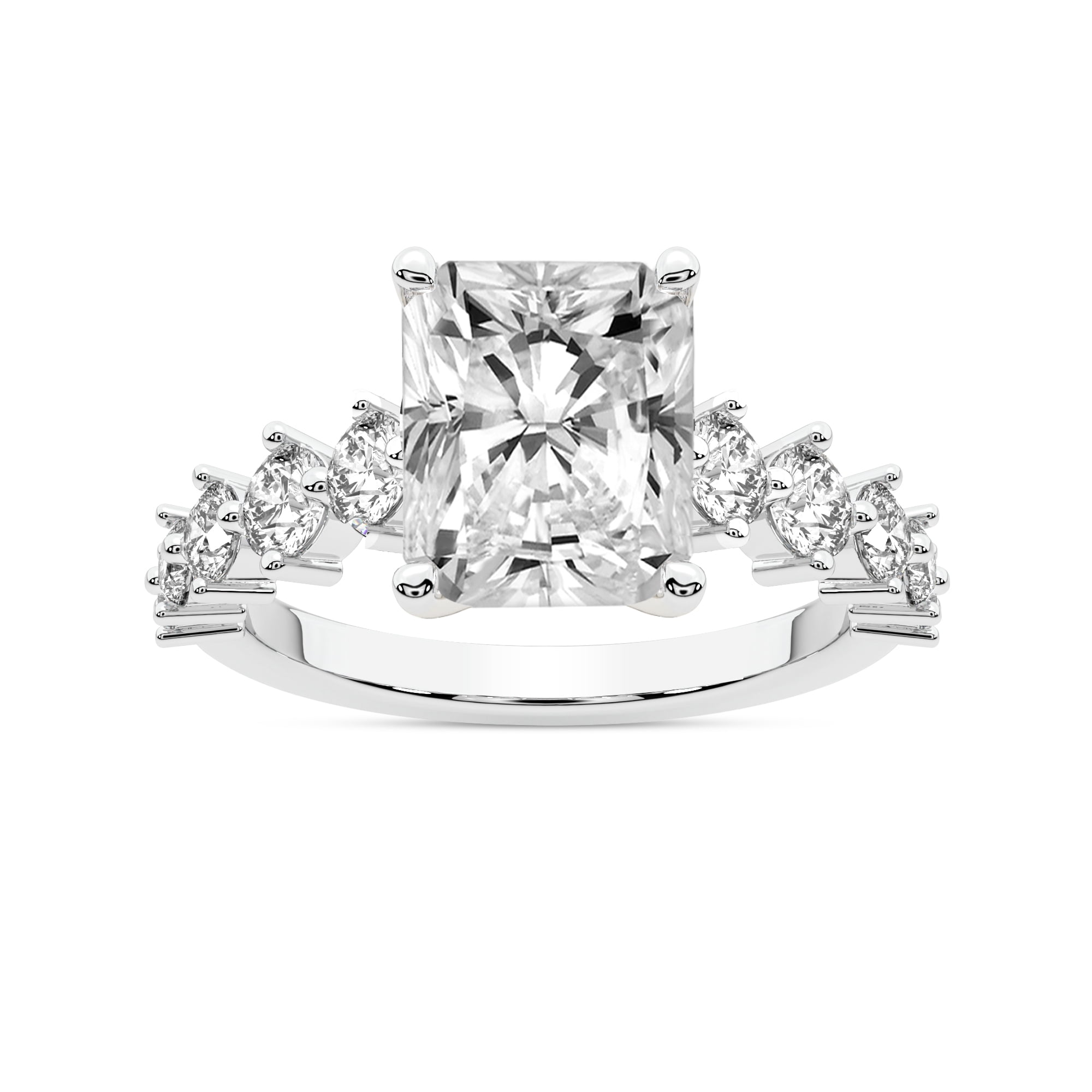 IGI Certified 5 Carat Radiant Shape Lab Grown Diamond Engagement Ring ...