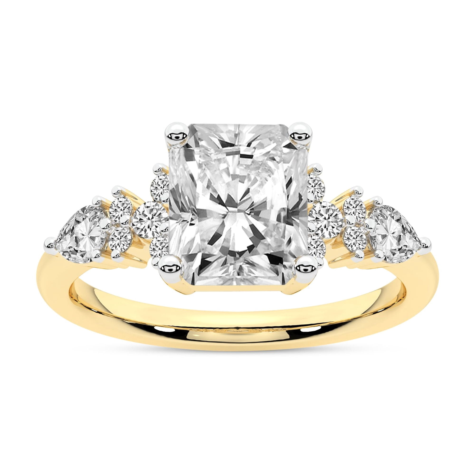 IGI Certified 5 Carat Radiant Shape Lab Grown Diamond Engagement Ring ...