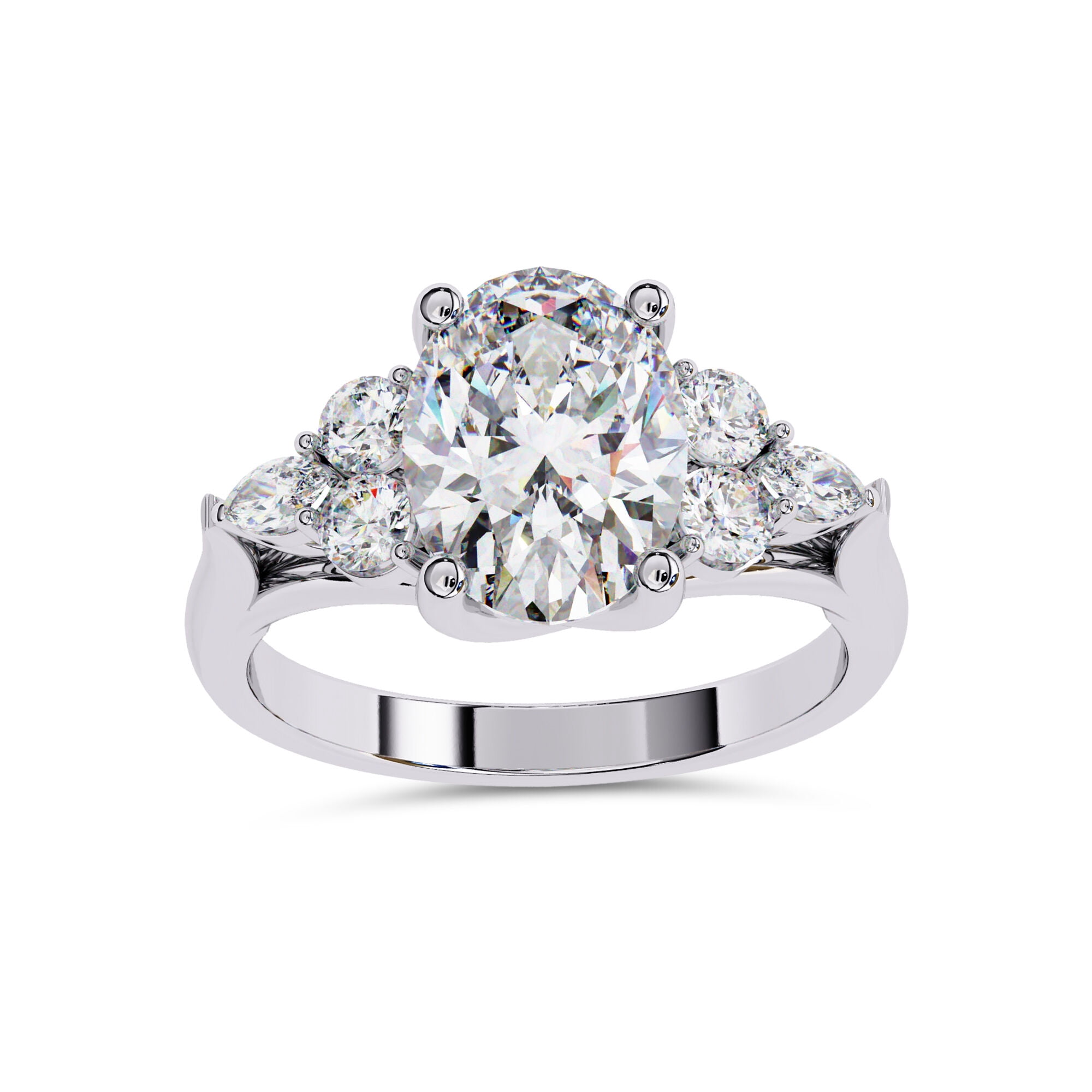 IGI Certified Lab Grown Diamond 3 Stone Solitaire Engagement Rings for ...