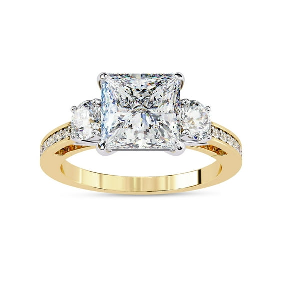 IGI Certified Lab Grown Diamond Engagement Ring | Center 7.5MM Princess ...