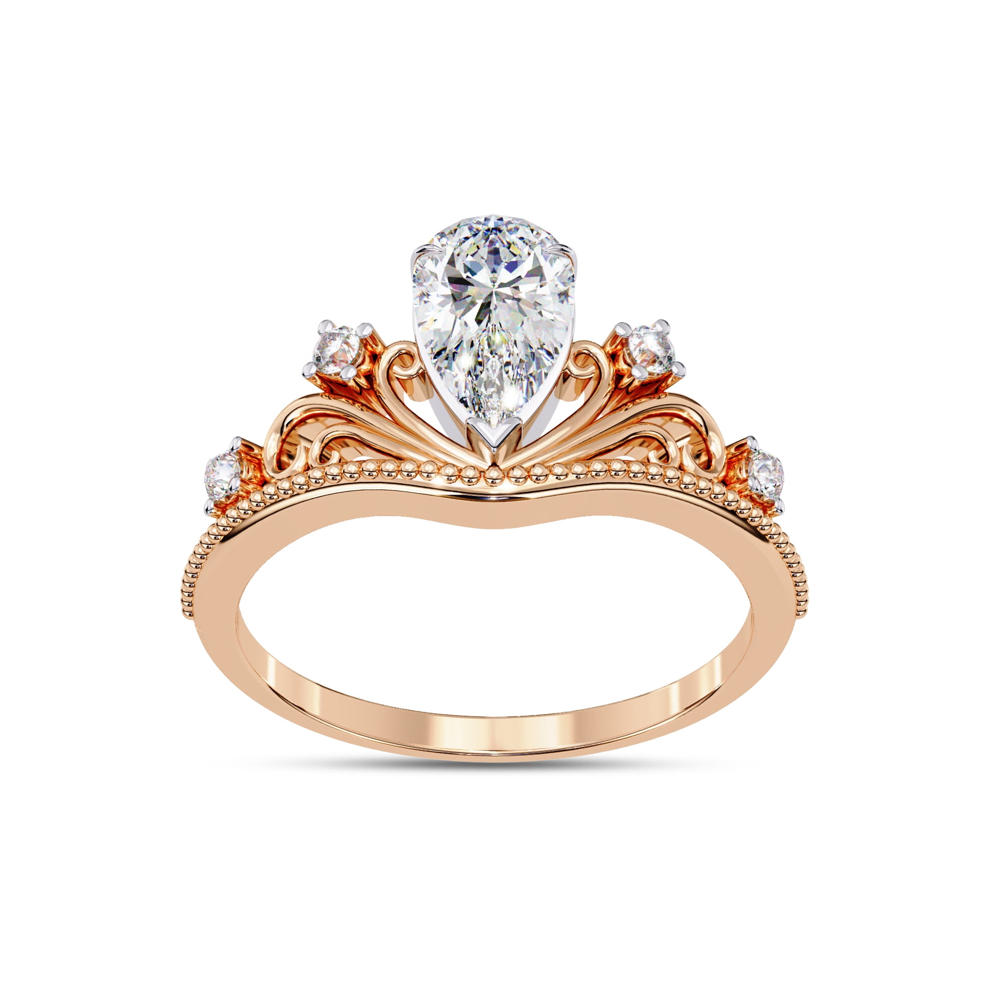 IGI Certified Lab Grown Diamond Engagement Ring | Center 8.5x5mm Pear ...