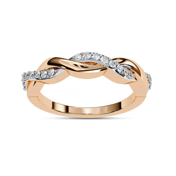 Double Row Half Eternity Wedding Band Ring, IGI Certified Lab Grown ...