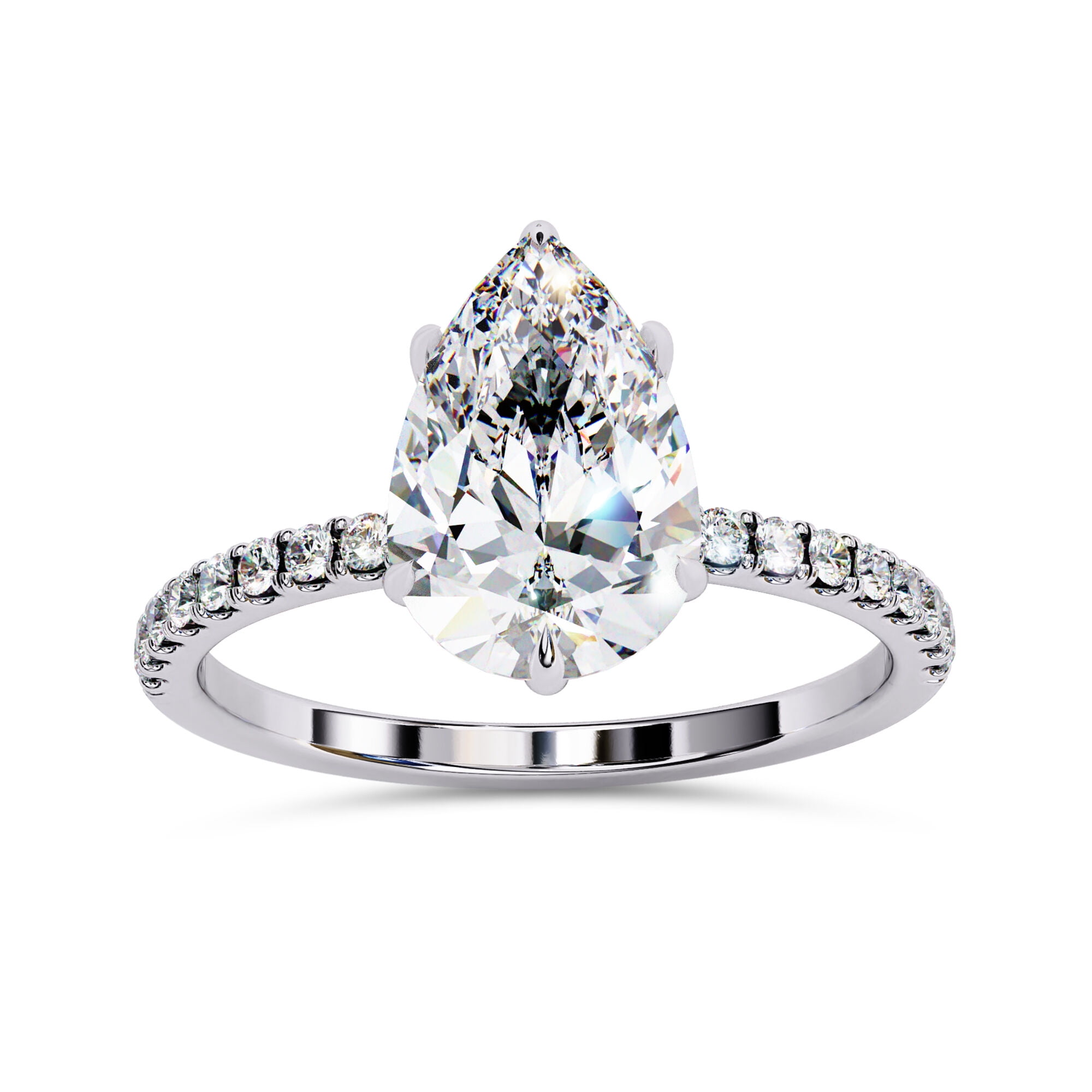IGI Certified Lab Grown Diamond Hidden Halo Solitaire Engagement Ring ...