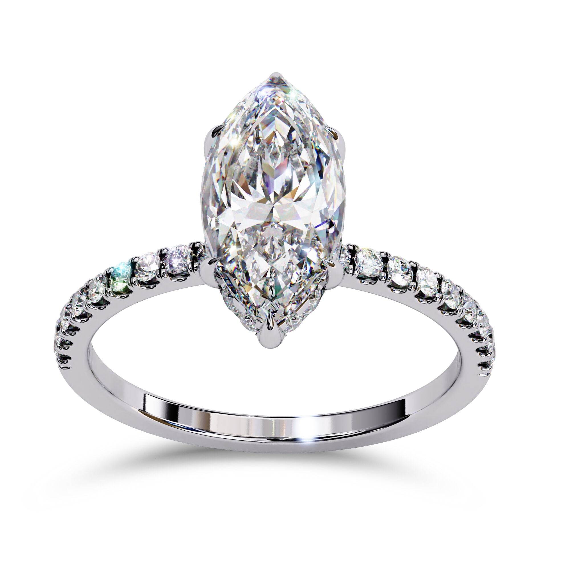 IGI Certified Lab Grown Diamond Hidden Halo Solitaire Engagement Ring ...