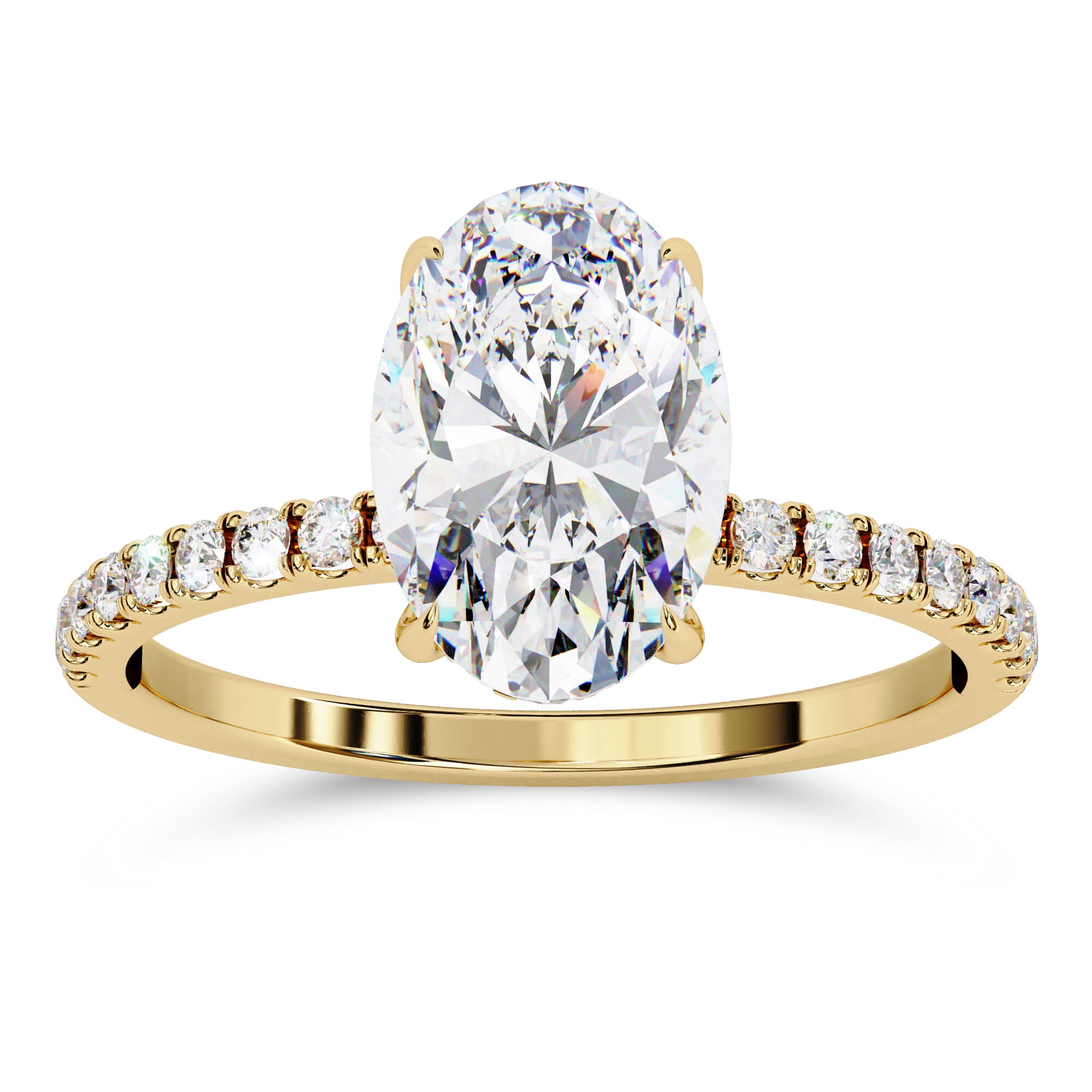 IGI Certified Lab Grown Diamond Hidden Halo Solitaire Engagement Ring ...