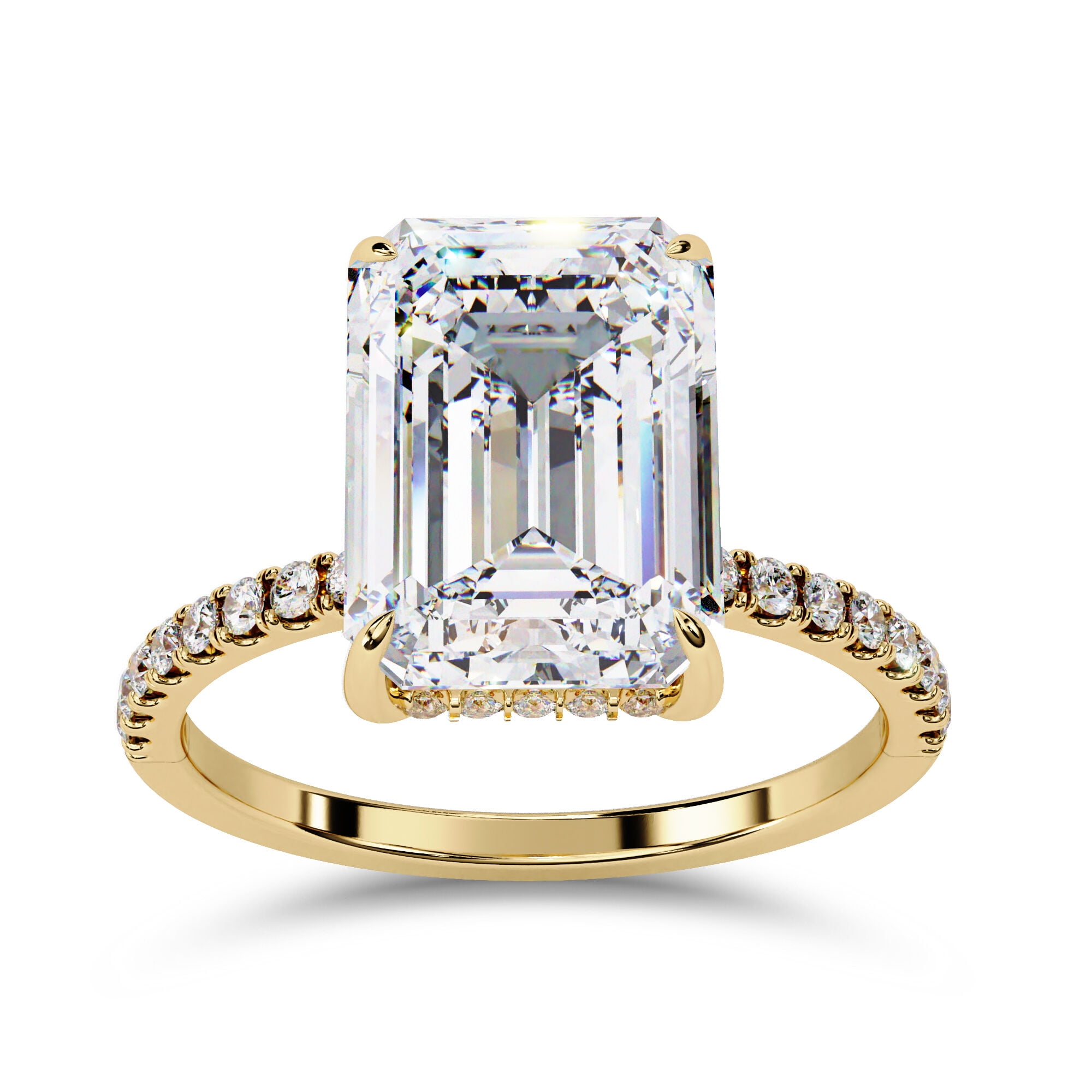 IGI Certified Lab Grown Diamond Hidden Halo Solitaire Engagement Ring ...