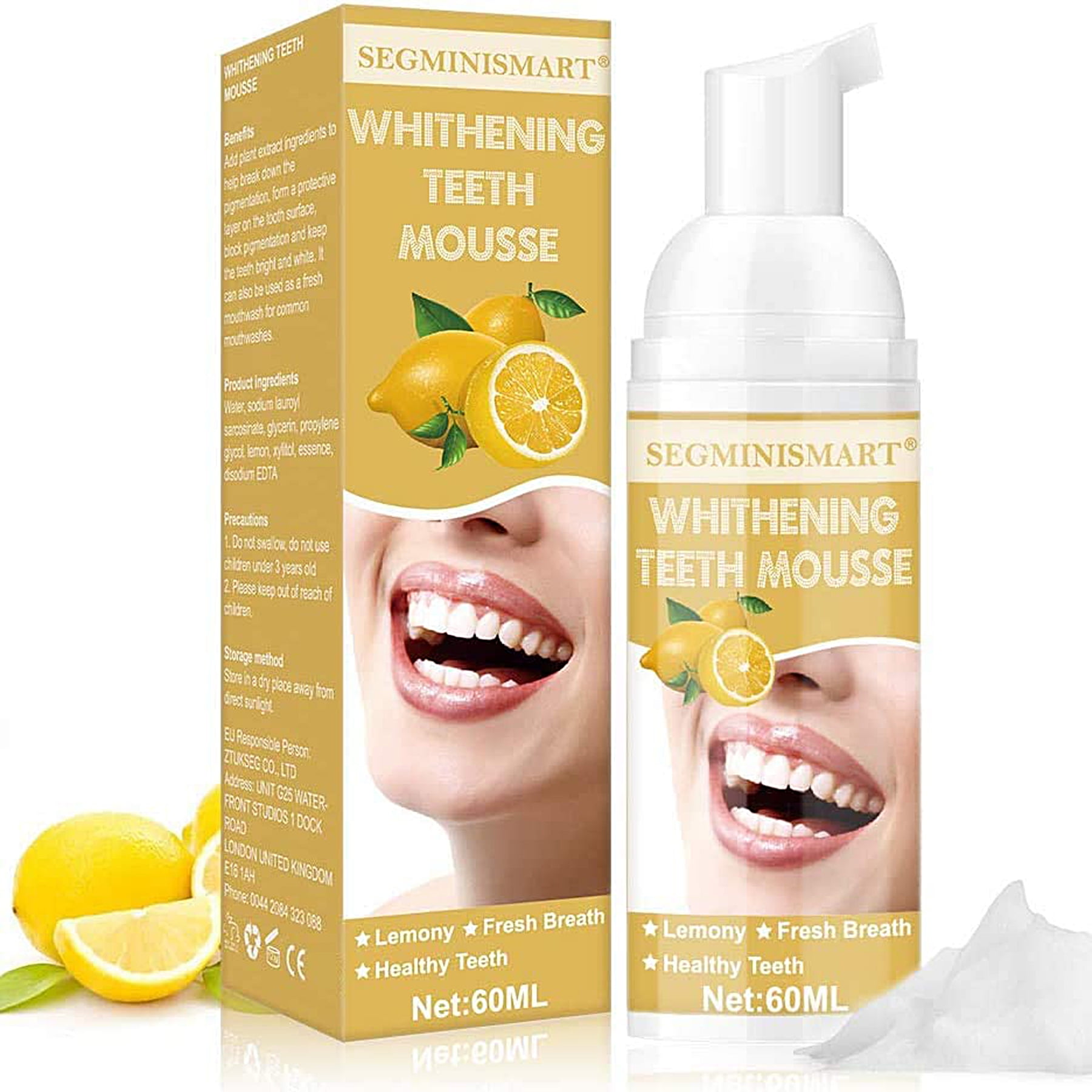 IGIA Total White Foam Toothpaste Lemon Flavored 2 pack - Walmart.com