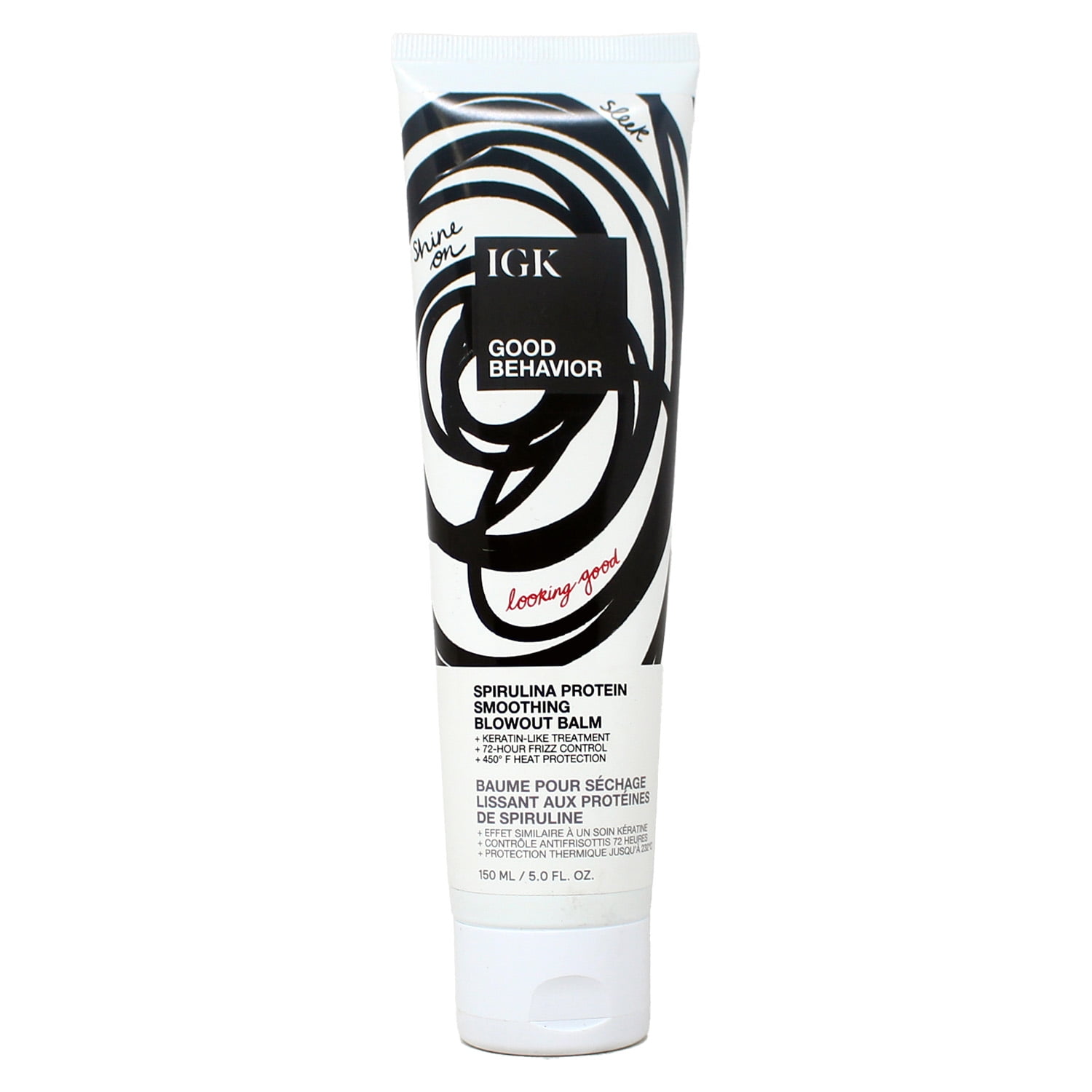 IGK Good Behavior Spirulina Protein Smoothing Blowout Balm, 5 oz ...