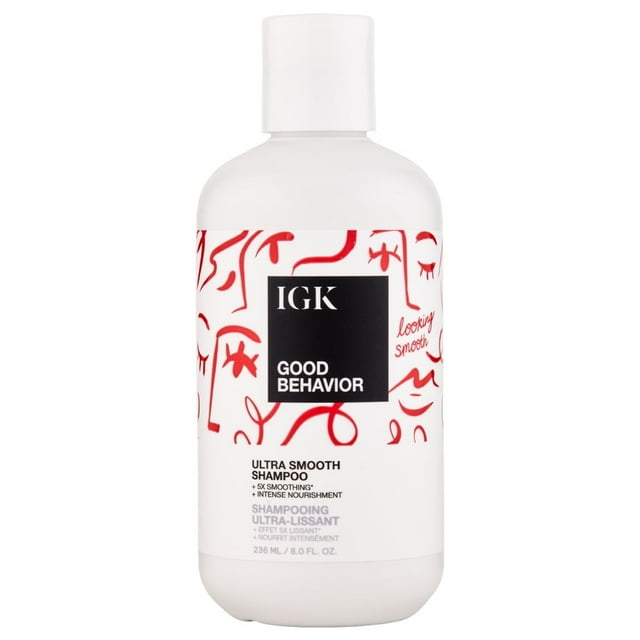 IGK Good Behavior Ultra Smooth Shampoo 8 oz, Frizz-Free, Deep Nourish ...