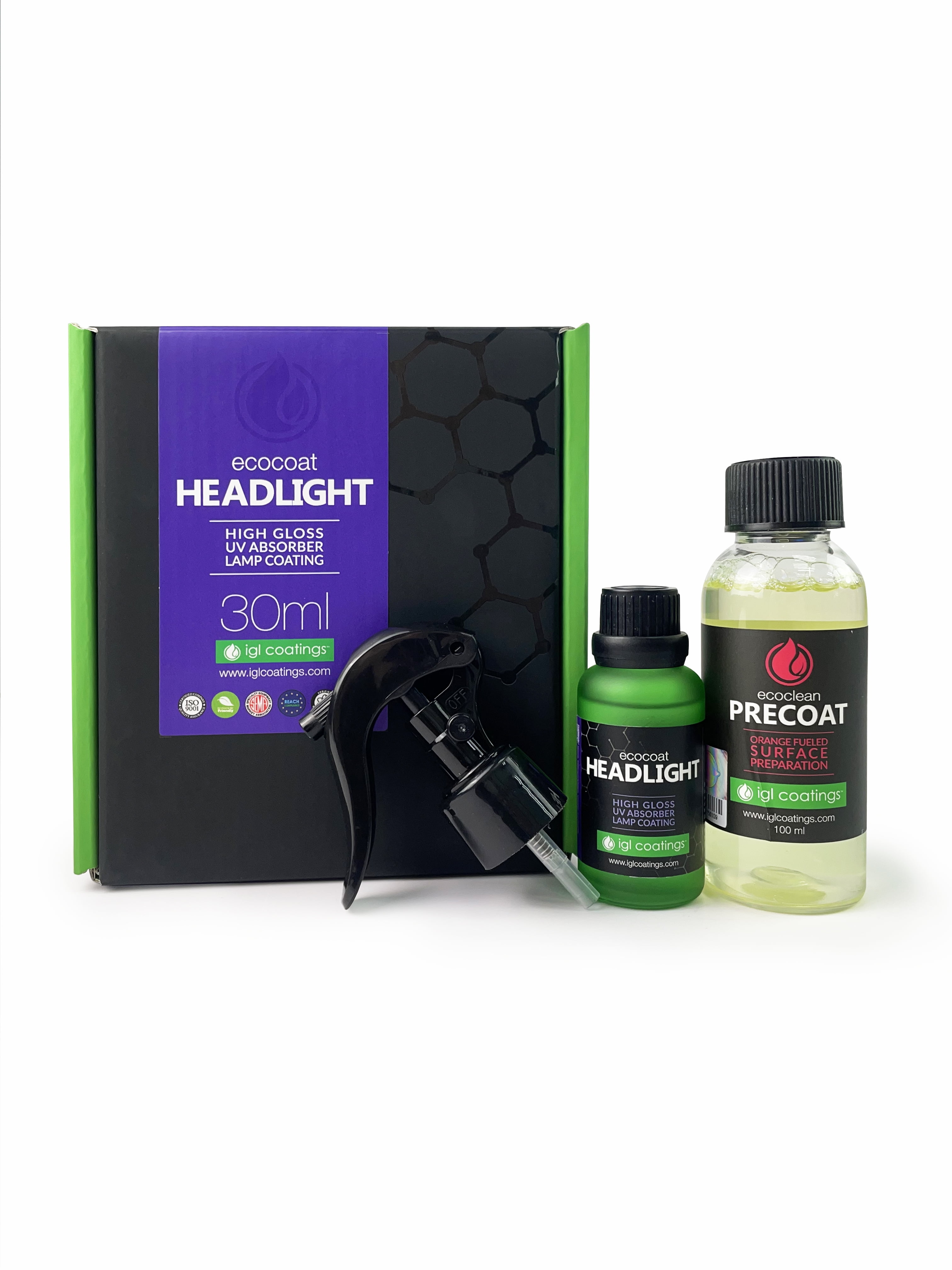IGL Ecocoat Headlights, UV Asorber (30ml) Ultimate Headlight Coating ...